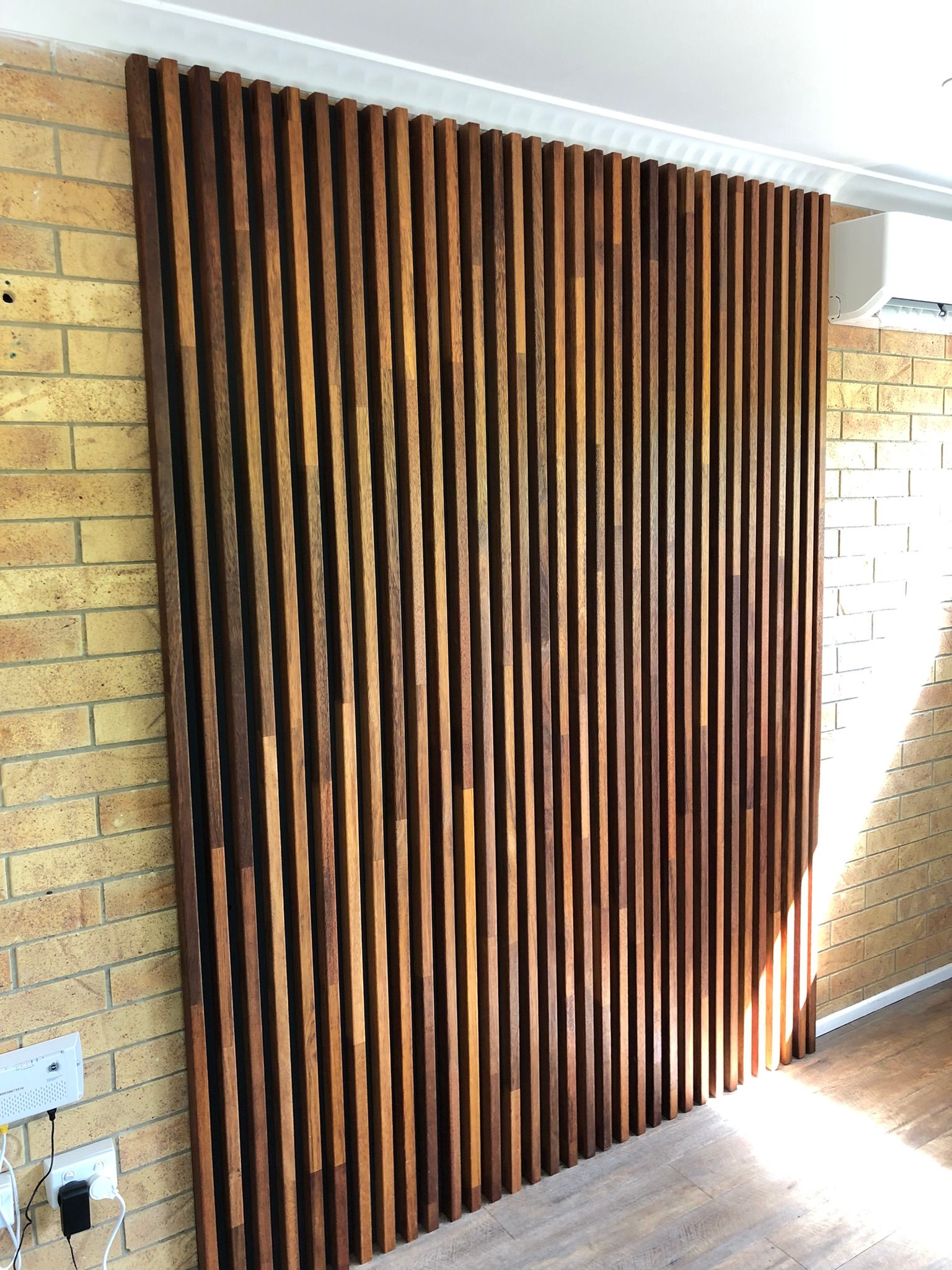 Merbau timber feature wall | Bunnings Workshop community