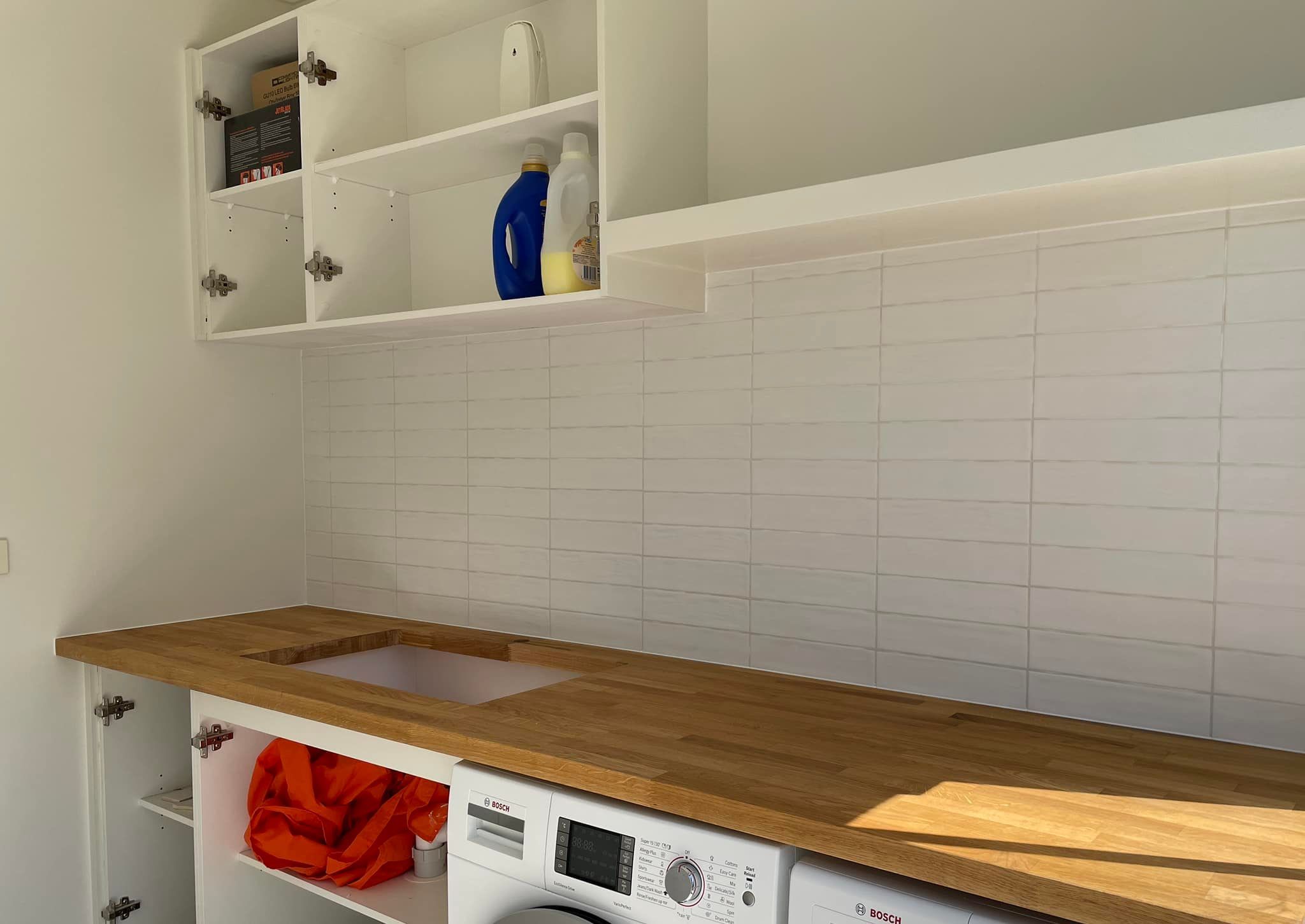 Laundry makeover with large benchtop | Bunnings Workshop community