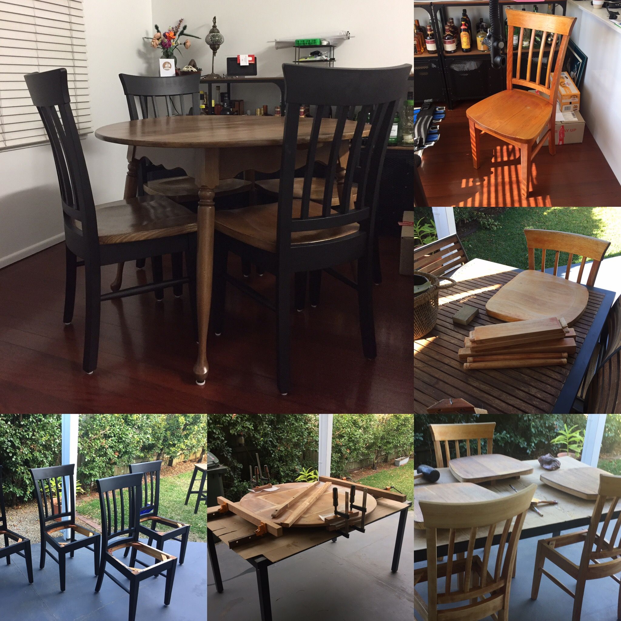 Updated table and chairs: op shop to on ... | Bunnings Workshop community