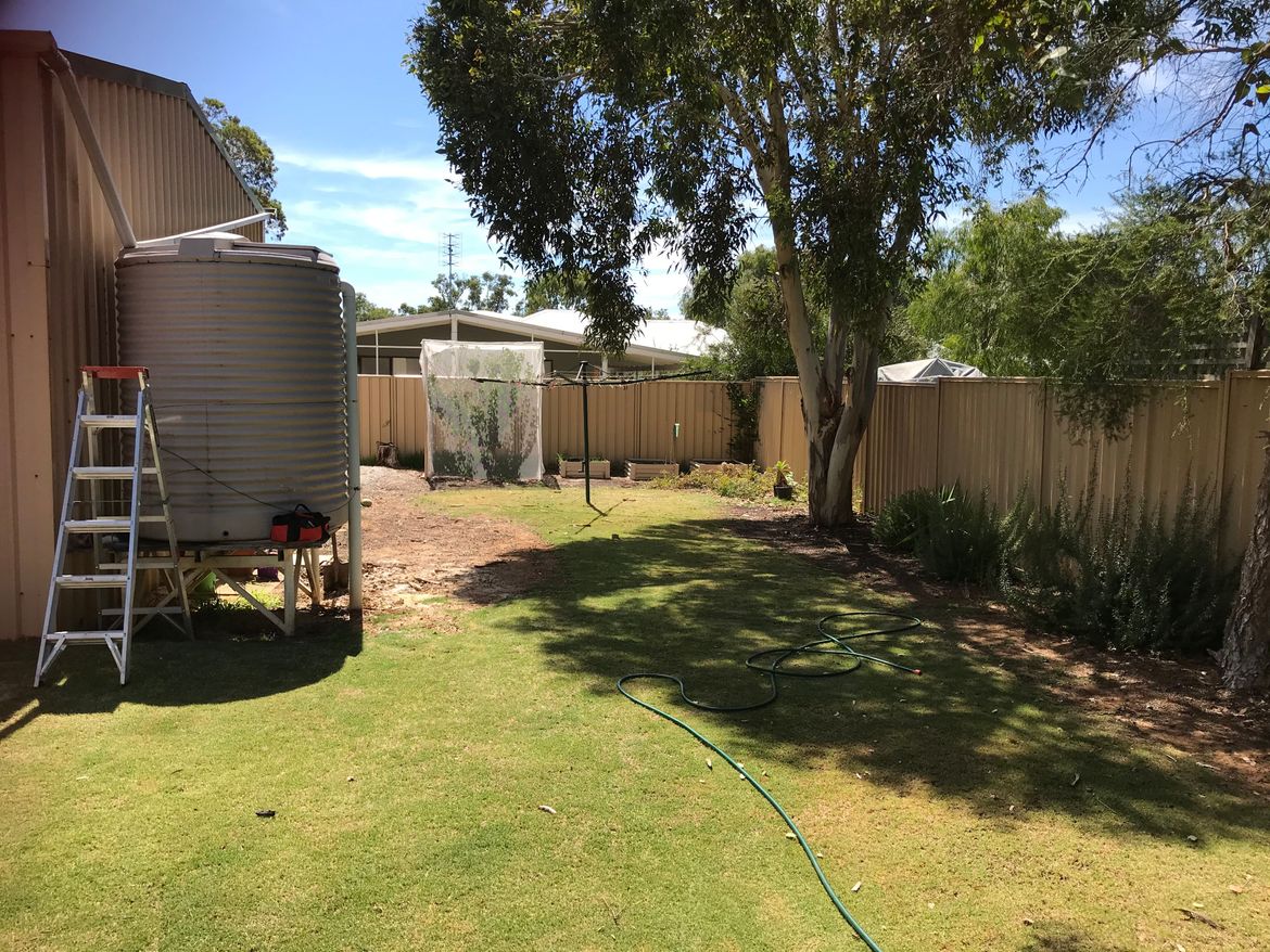 Screening for water tank and garden | Bunnings Workshop community