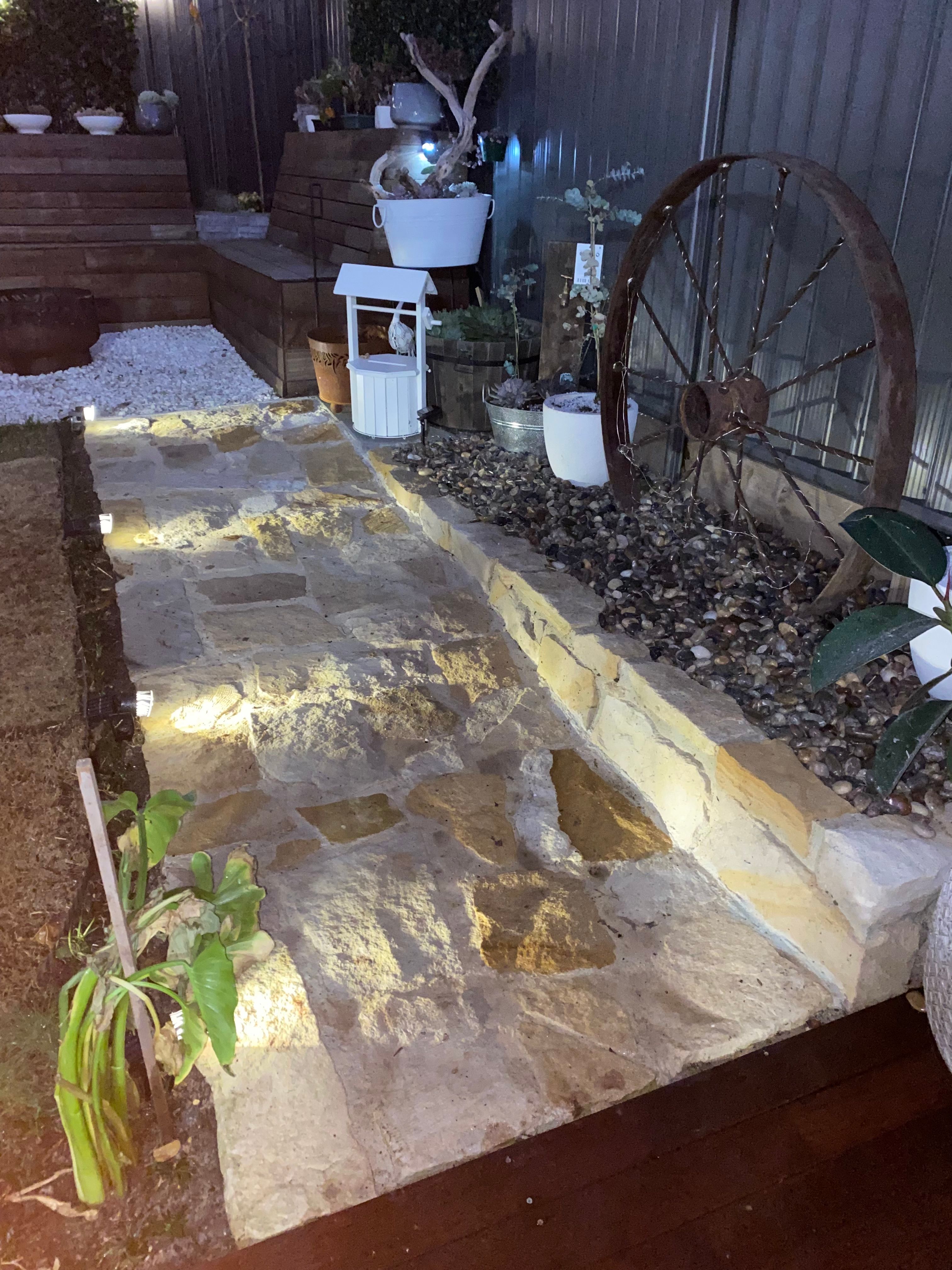 Boring backyard transformed into Tuscan-... | Bunnings Workshop community