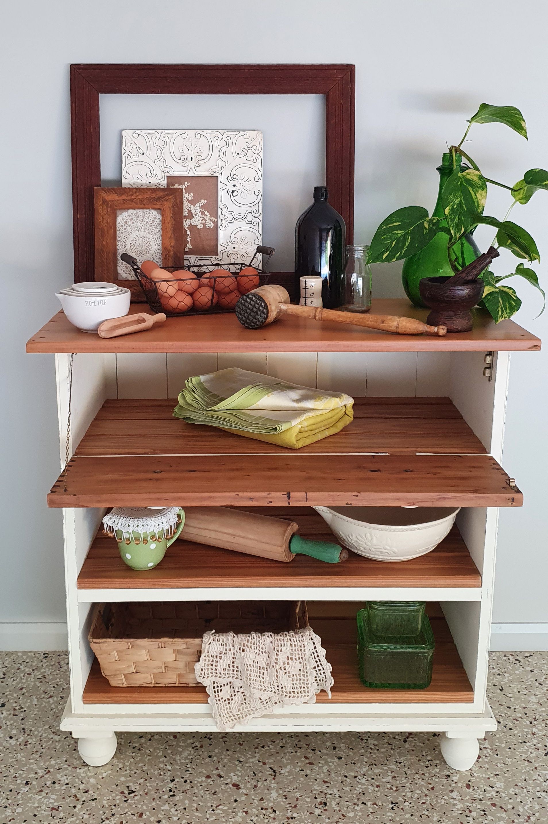Upcycled old drawers to farmhouse cabine... | Bunnings Workshop community