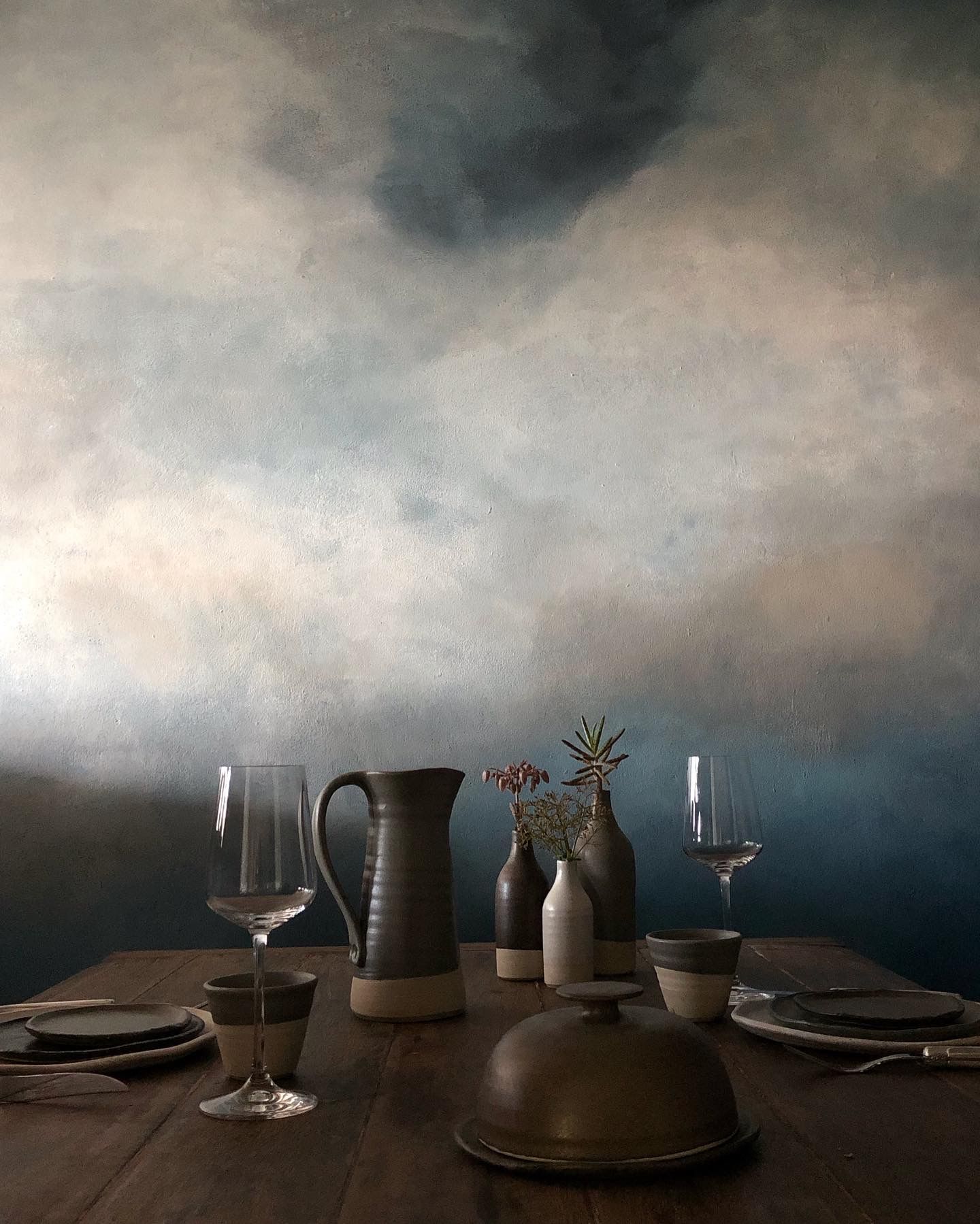 Dramatic cloud feature wall | Bunnings Workshop community