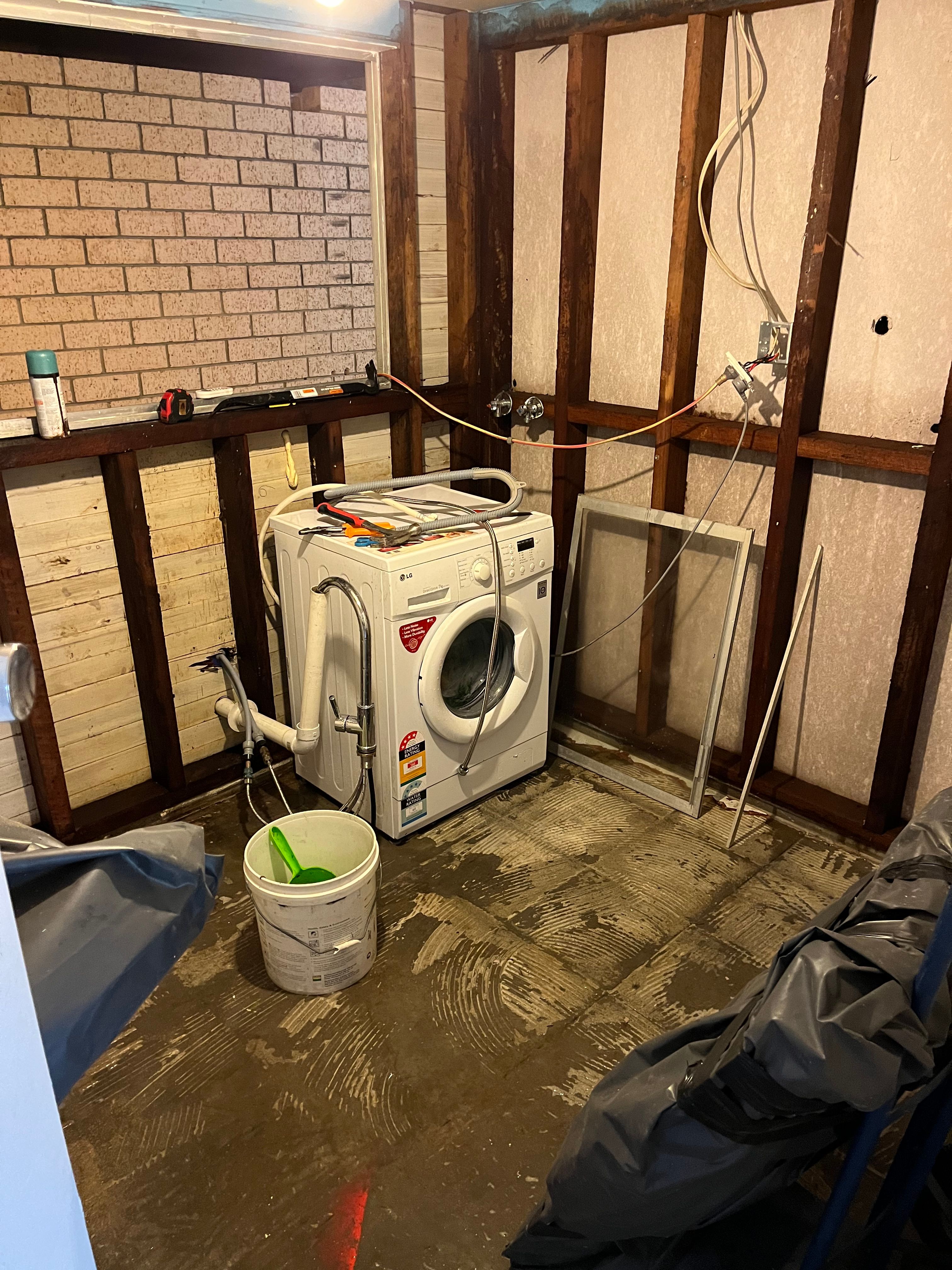 Old outdated laundry makeover | Bunnings Workshop community