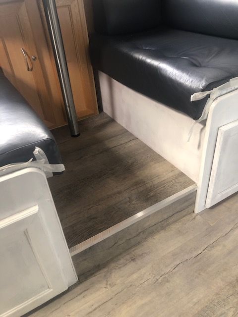 Budget caravan makeover with new floorin... | Bunnings Workshop community