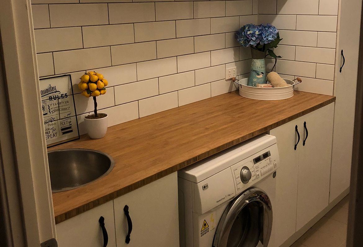 Budget laundry reno with new benchtop an... | Bunnings Workshop community