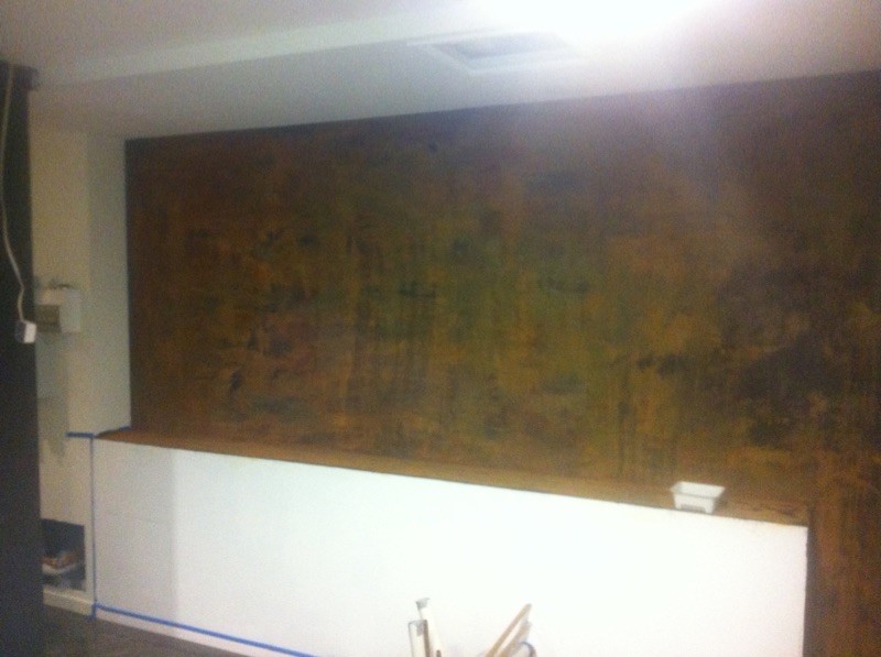 Rust Effect Paint Feature Wall - Before/... | Bunnings Workshop community