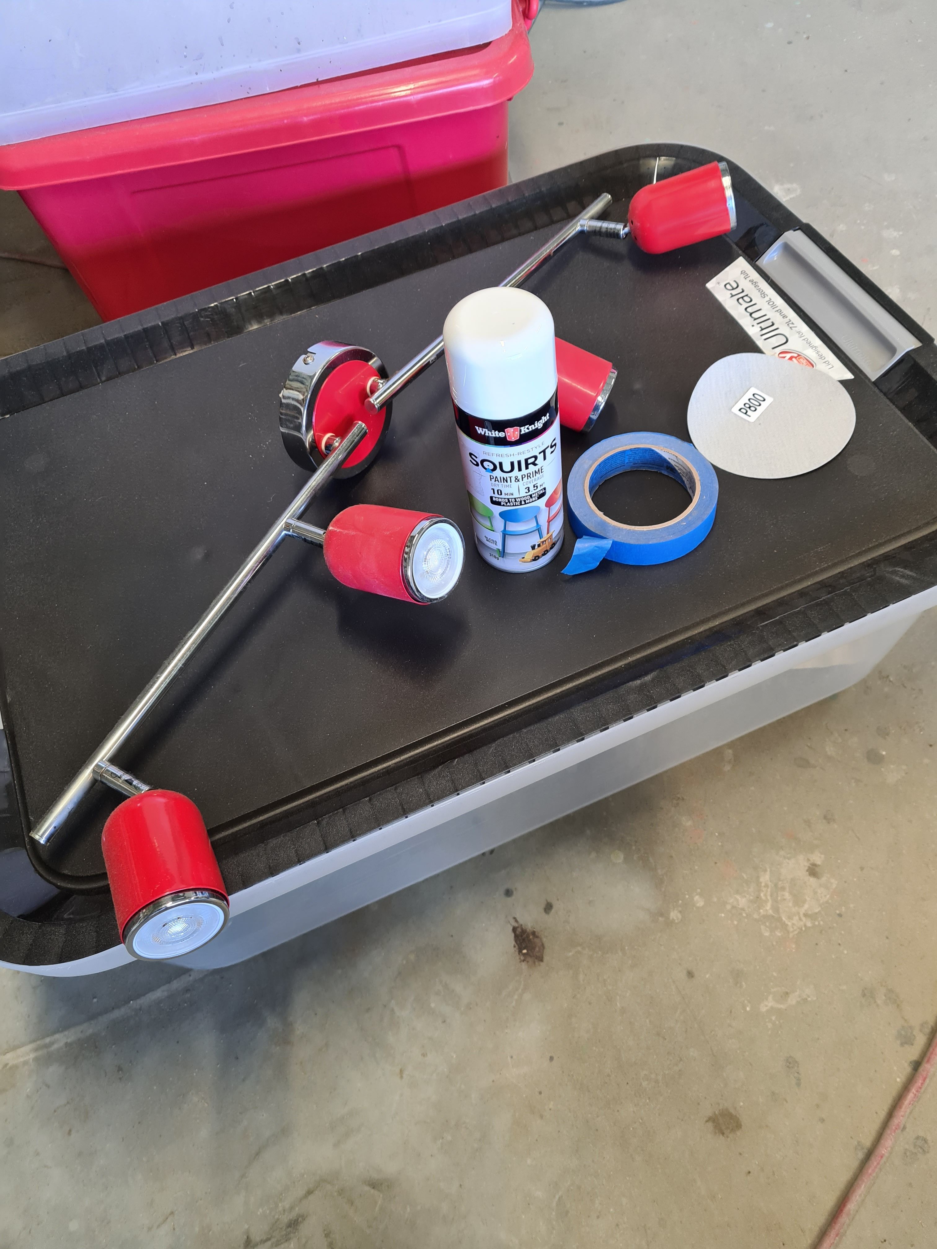 Upcycled ensuite lights | Bunnings Workshop community