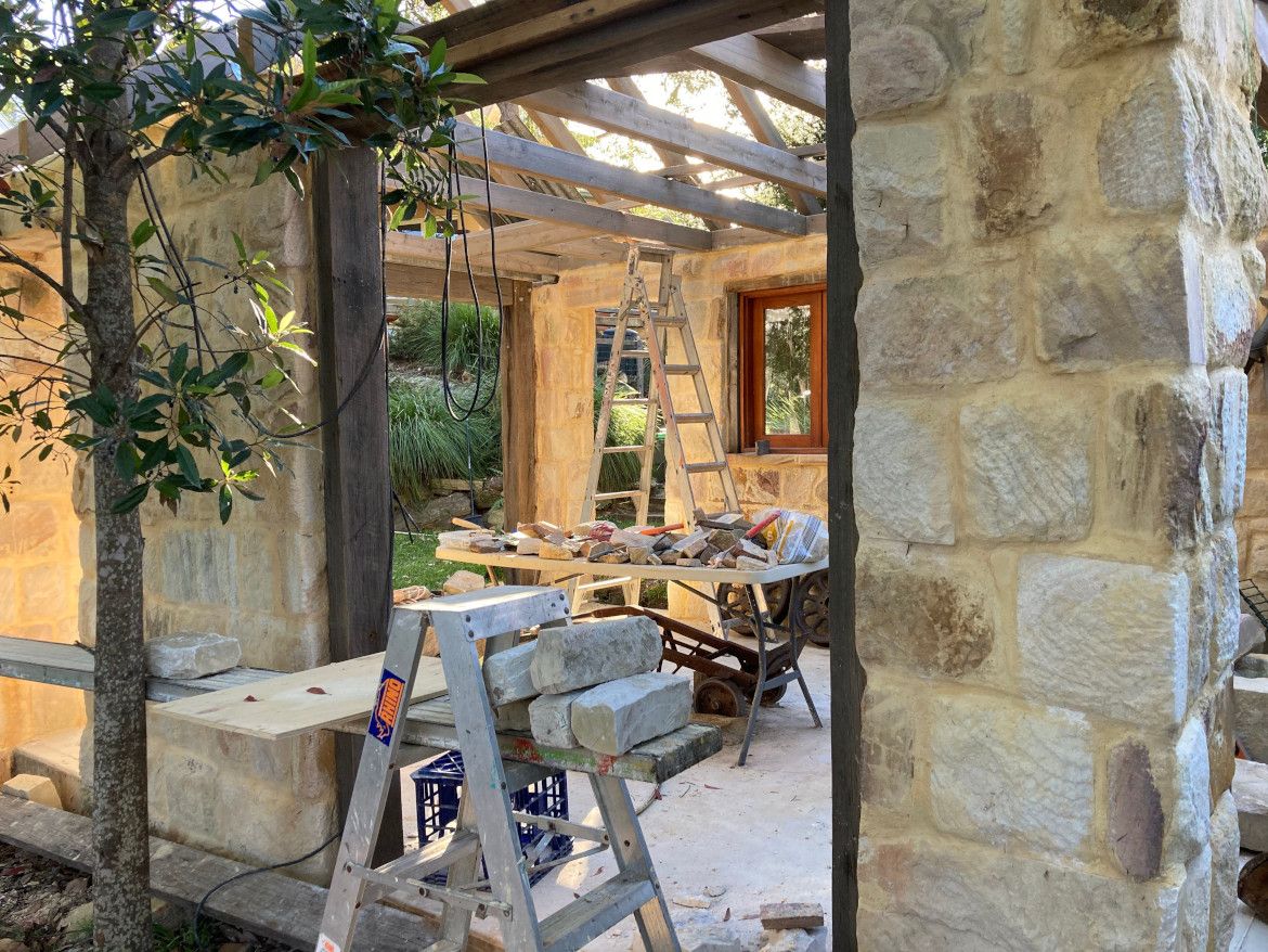 Sandstone barn build with reclaimed timb... | Bunnings Workshop community