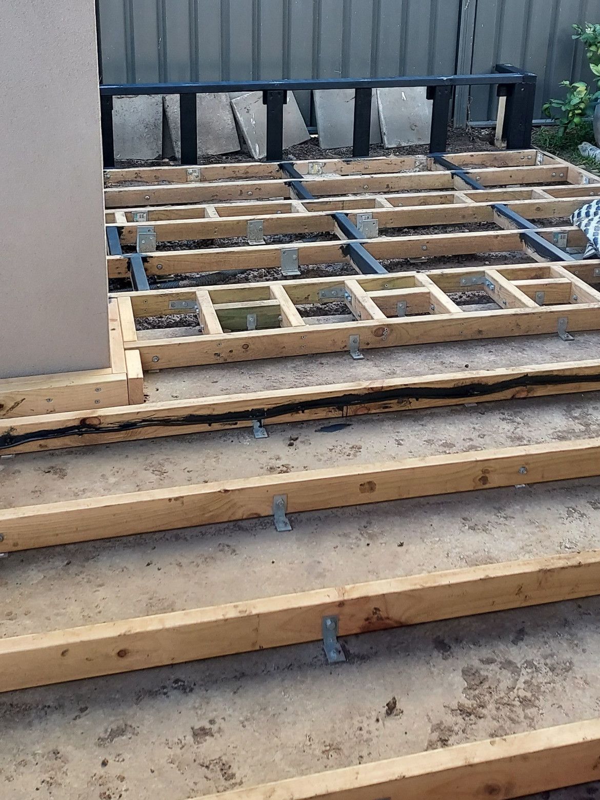 Low-level Merbau deck over concrete and ... | Bunnings Workshop community