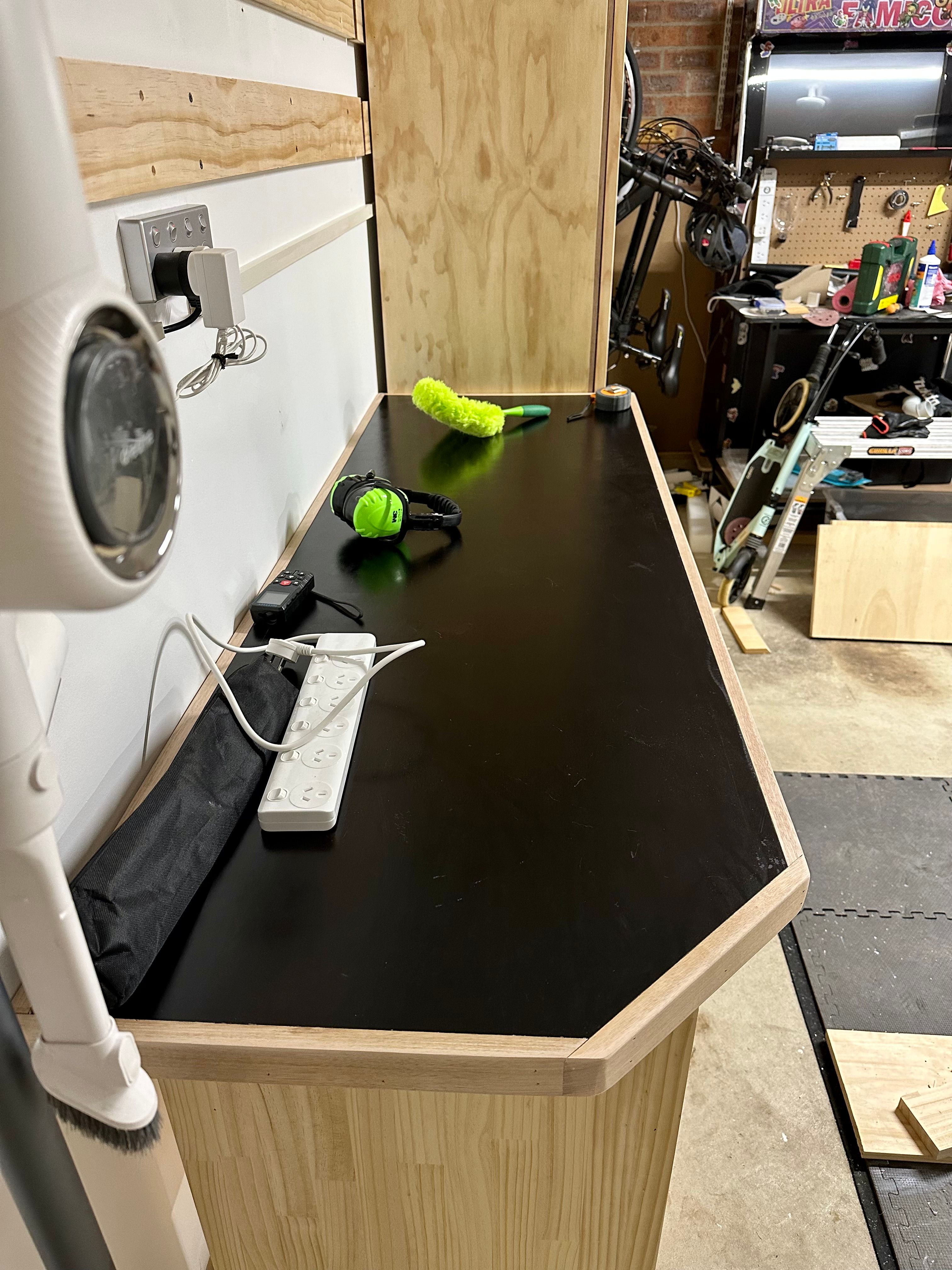 Workbench and cabinet in man cave | Bunnings Workshop community