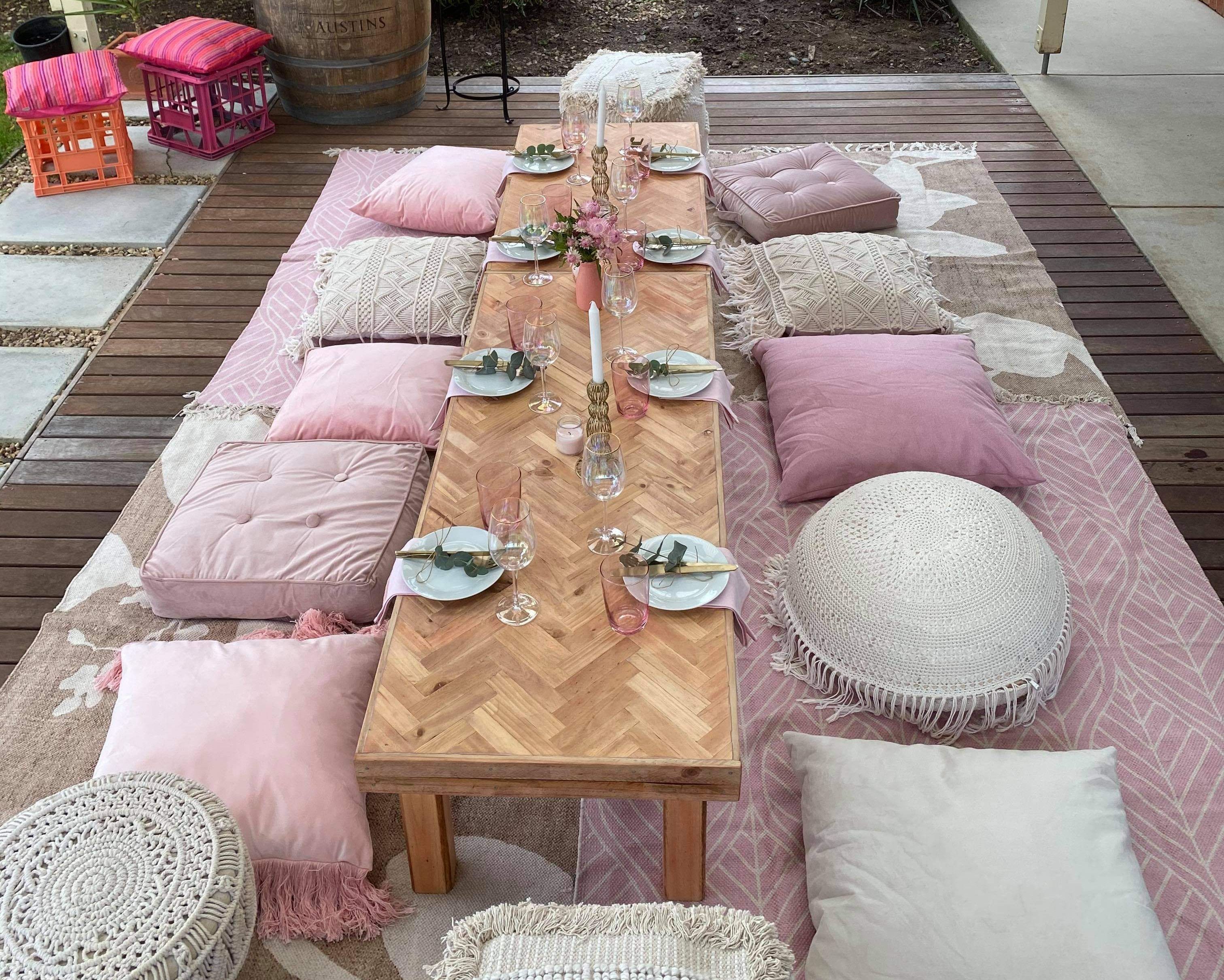 Herringbone tables made from scrap timbe... | Bunnings Workshop community