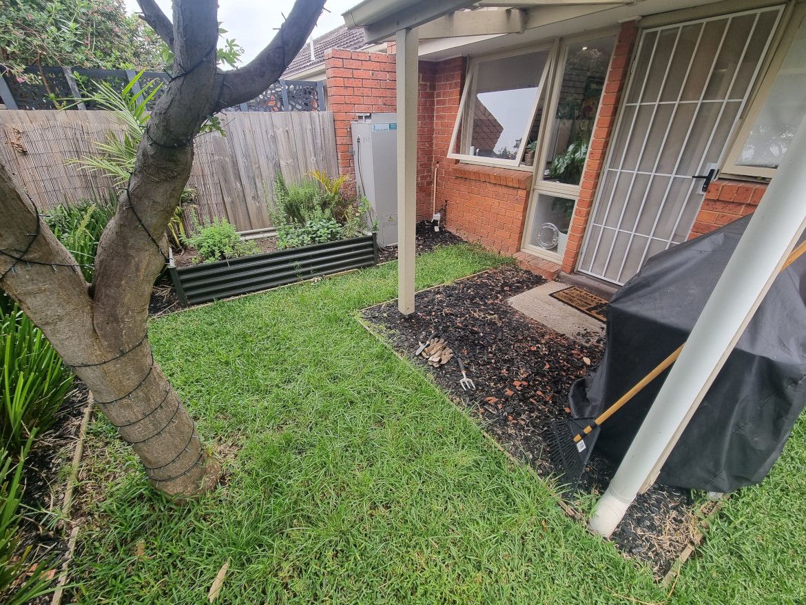 Low-level Merbau deck with French drain | Bunnings Workshop community