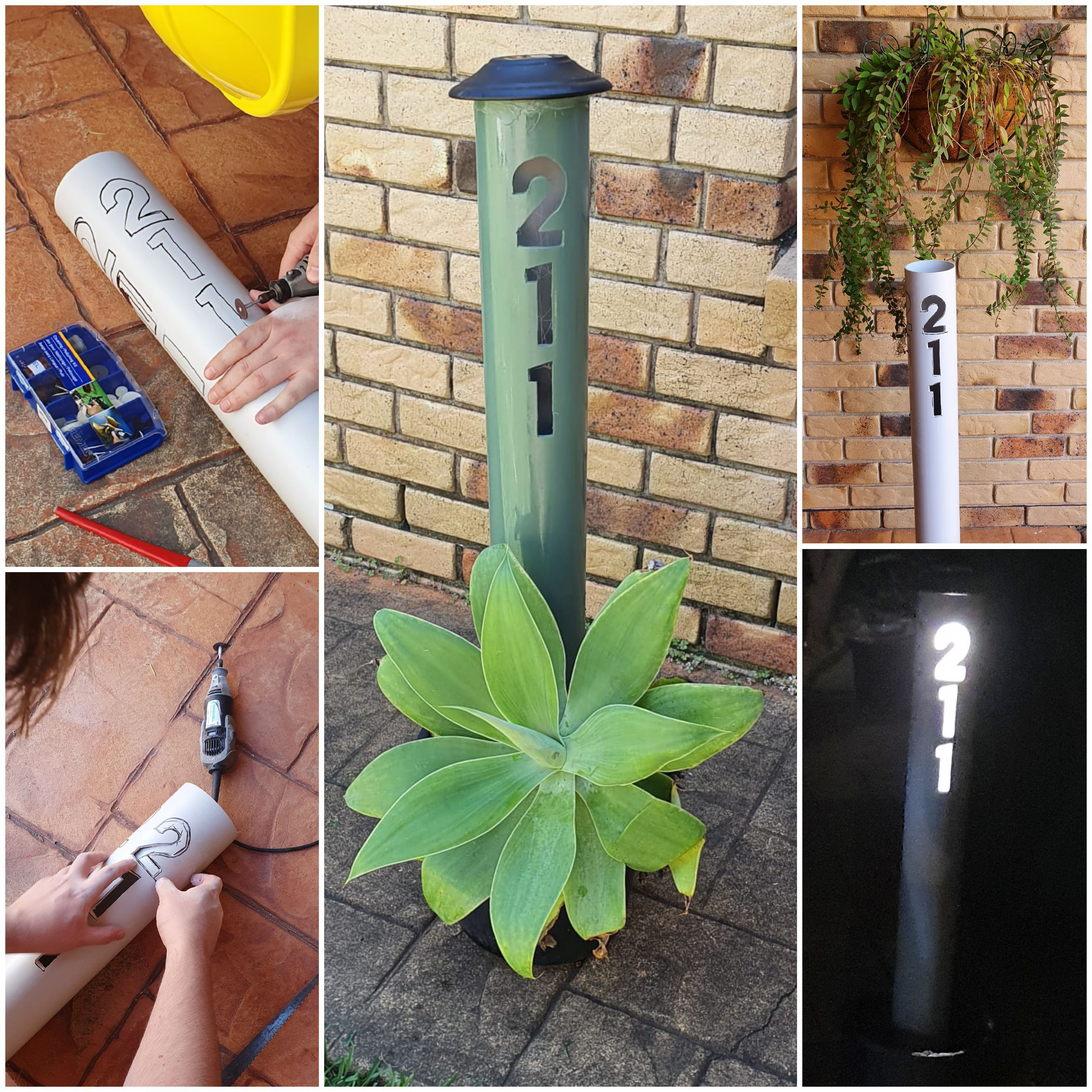 Illuminated house number using solar lig... | Bunnings Workshop community