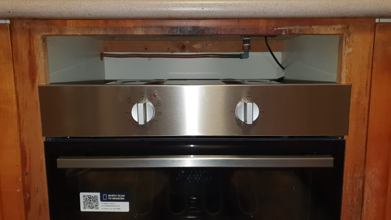 How to cover gap left after new oven ins... | Bunnings Workshop community