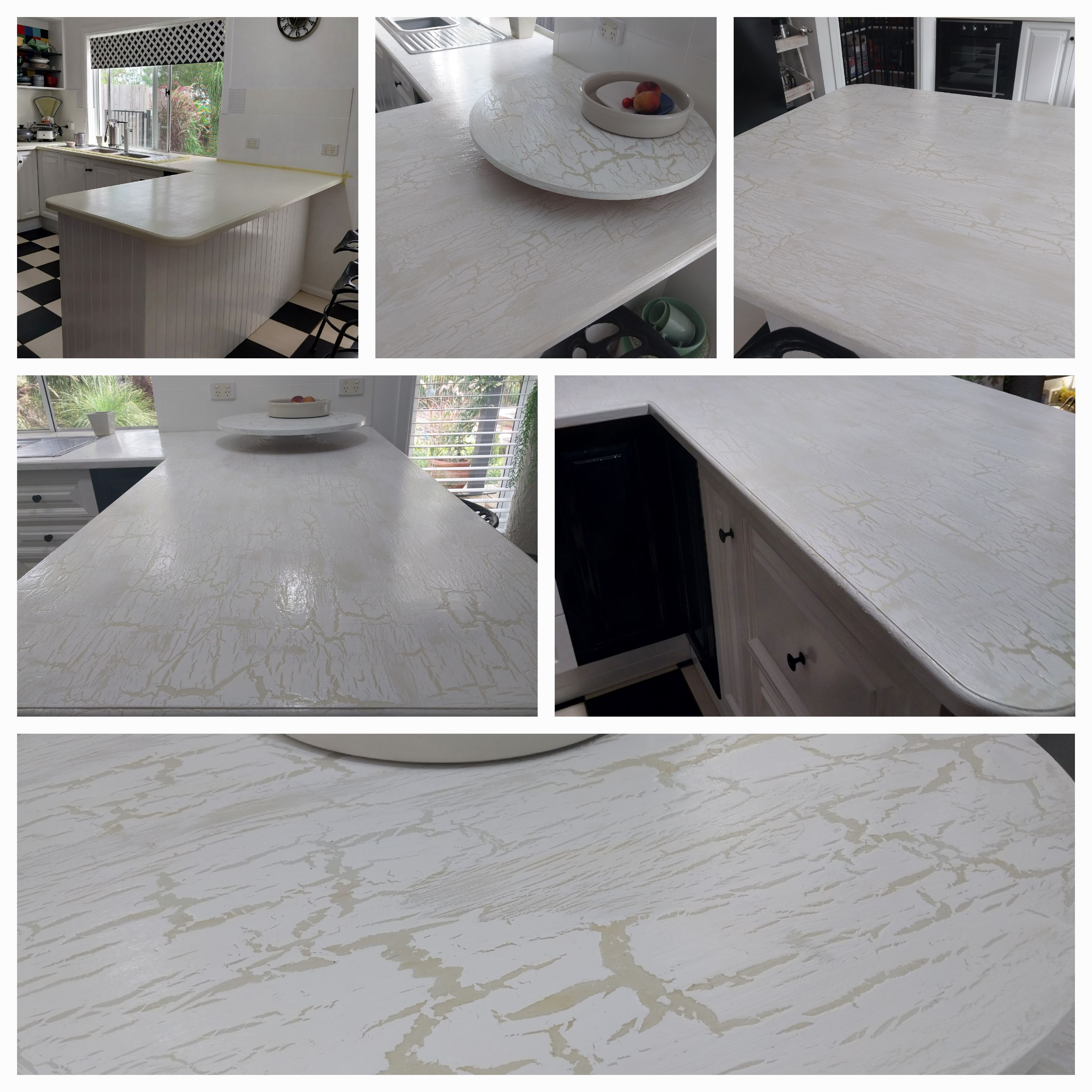 Kitchen bench clad in Pine planks | Bunnings Workshop community