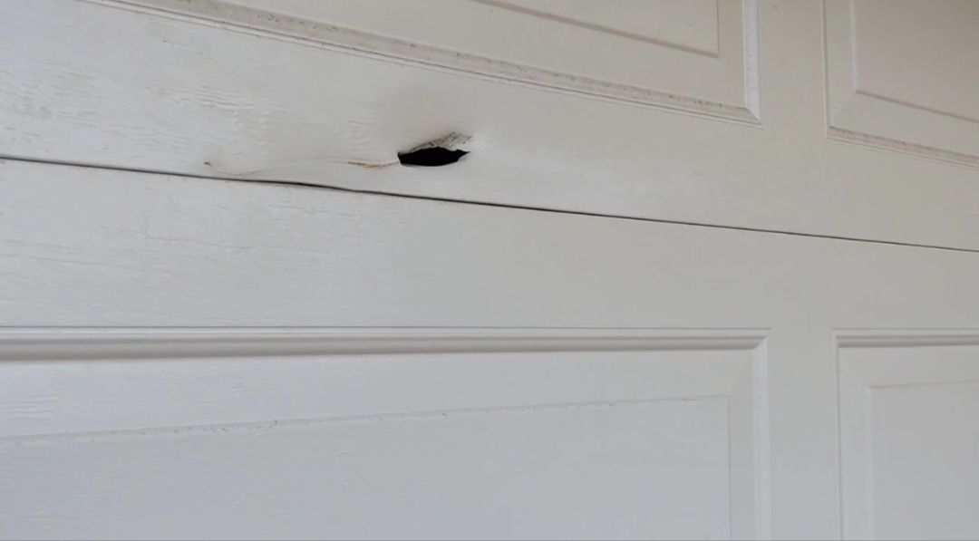 Can a hole on garage door be repaired ea... | Bunnings Workshop community