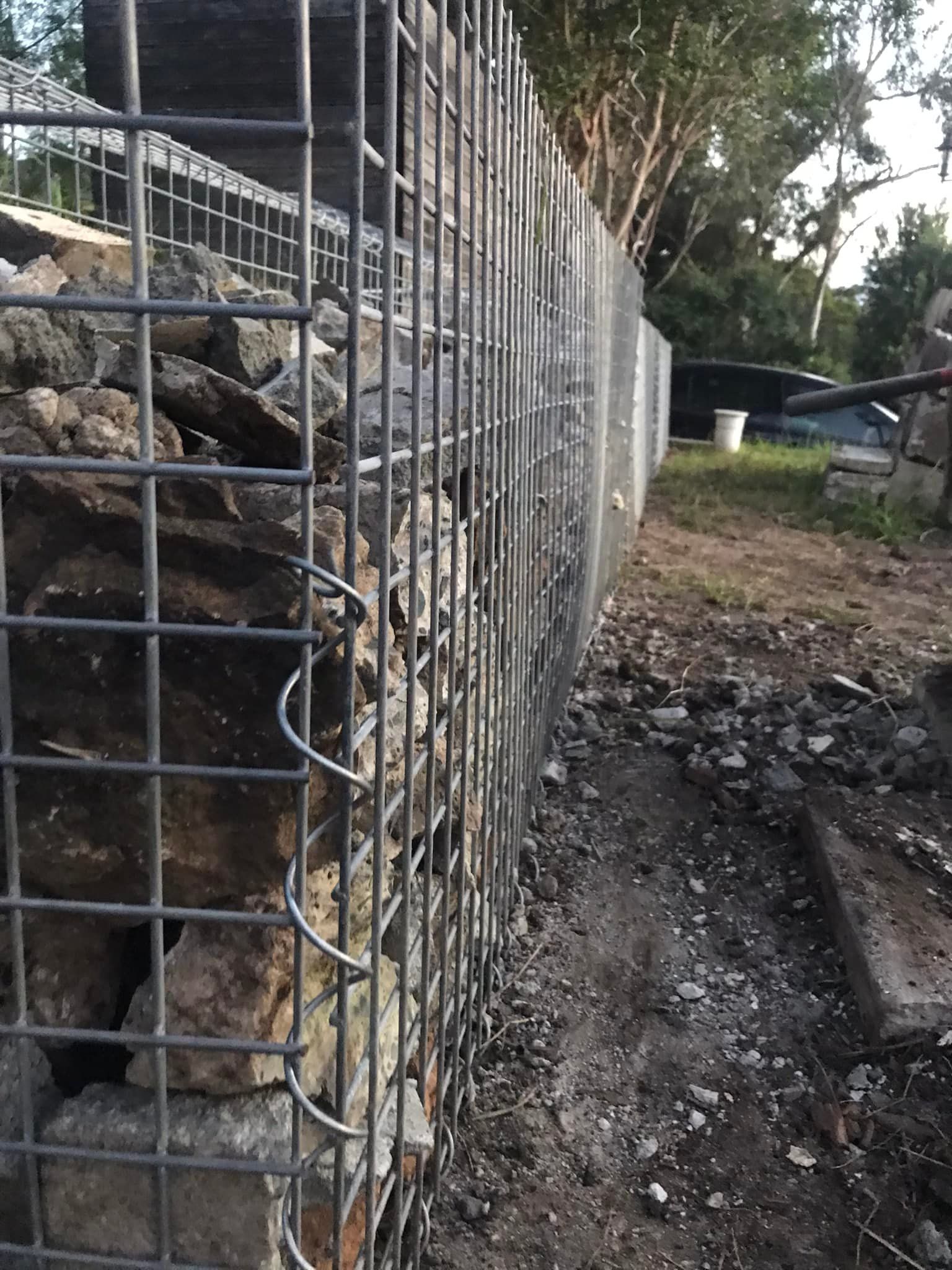 Large gabion retaining wall | Bunnings Workshop community