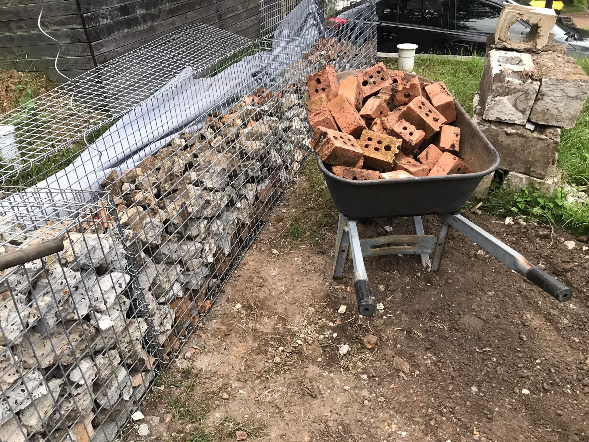 Large gabion retaining wall | Bunnings Workshop community