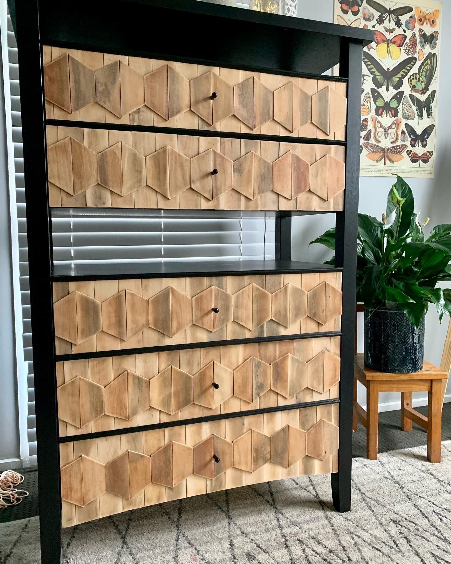 Upcycled tallboy using timber Venetian b... | Bunnings Workshop community