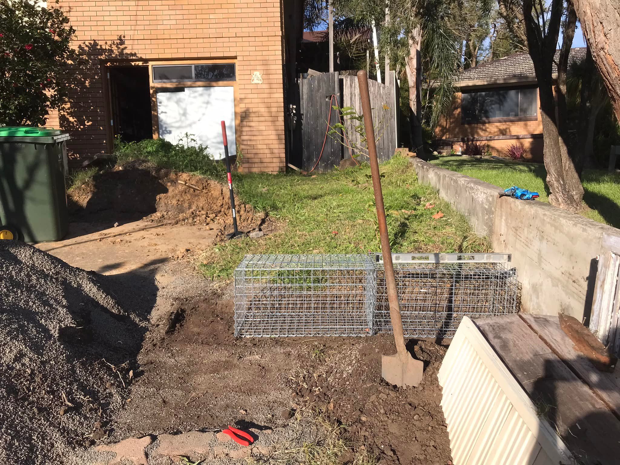 Gabion wall windbreak | Bunnings Workshop community