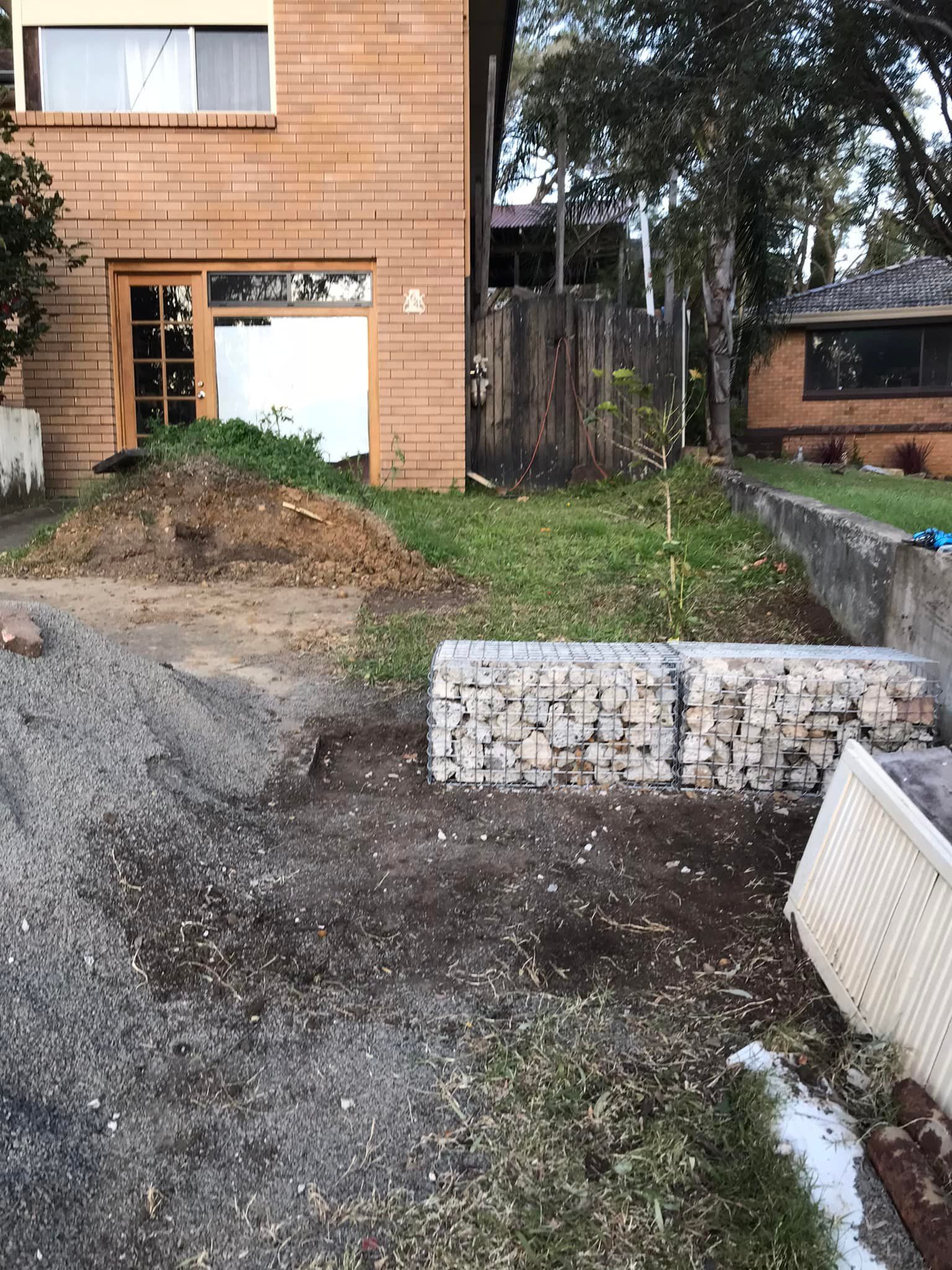 Gabion wall windbreak | Bunnings Workshop community