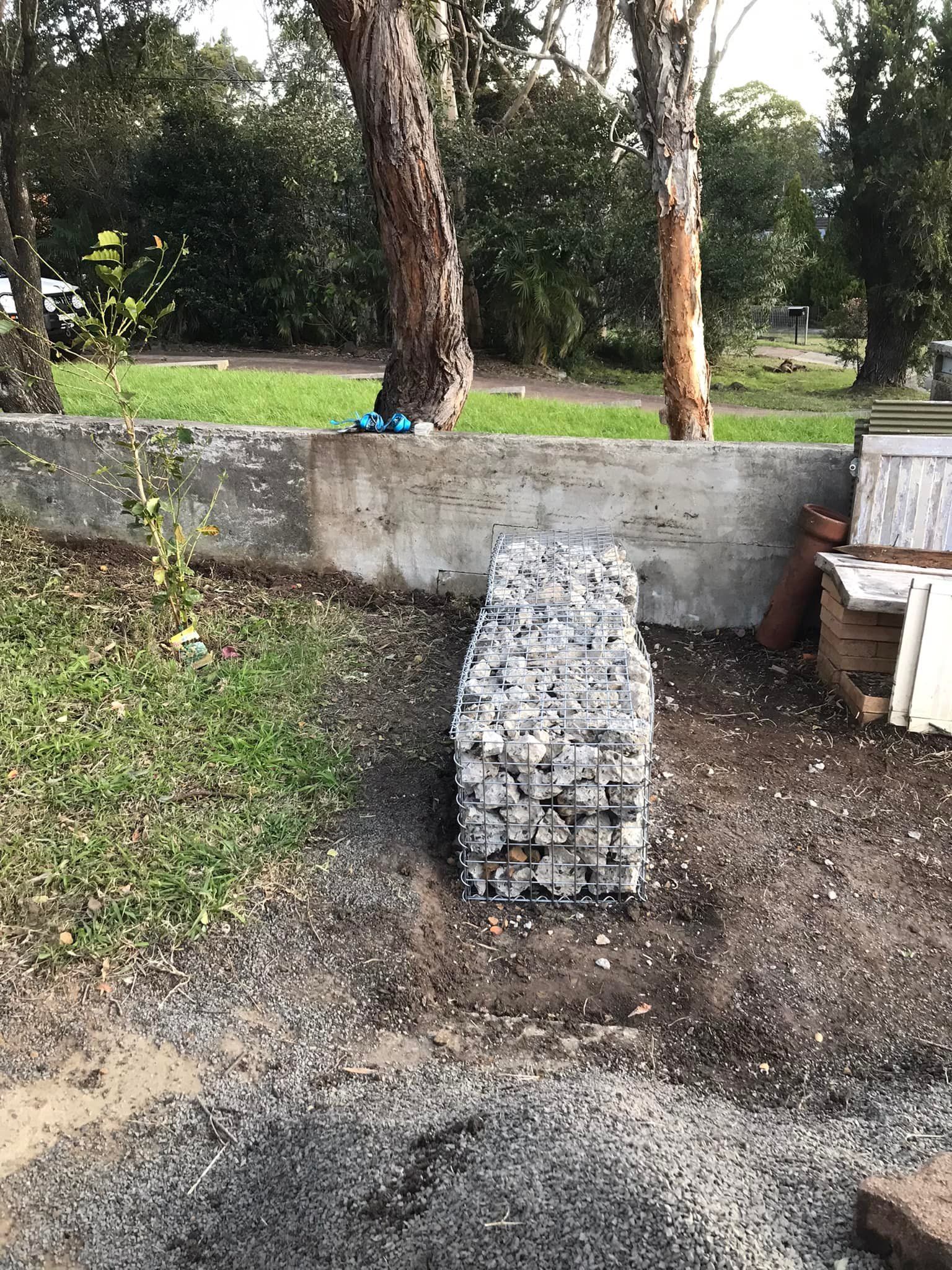 Gabion wall windbreak | Bunnings Workshop community