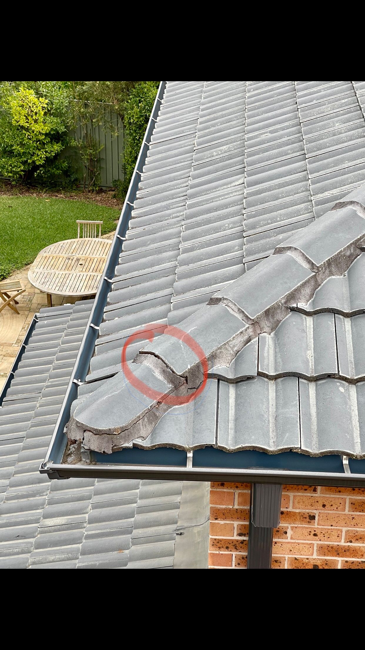 How to fix a crack on roof ridge? | Bunnings Workshop community