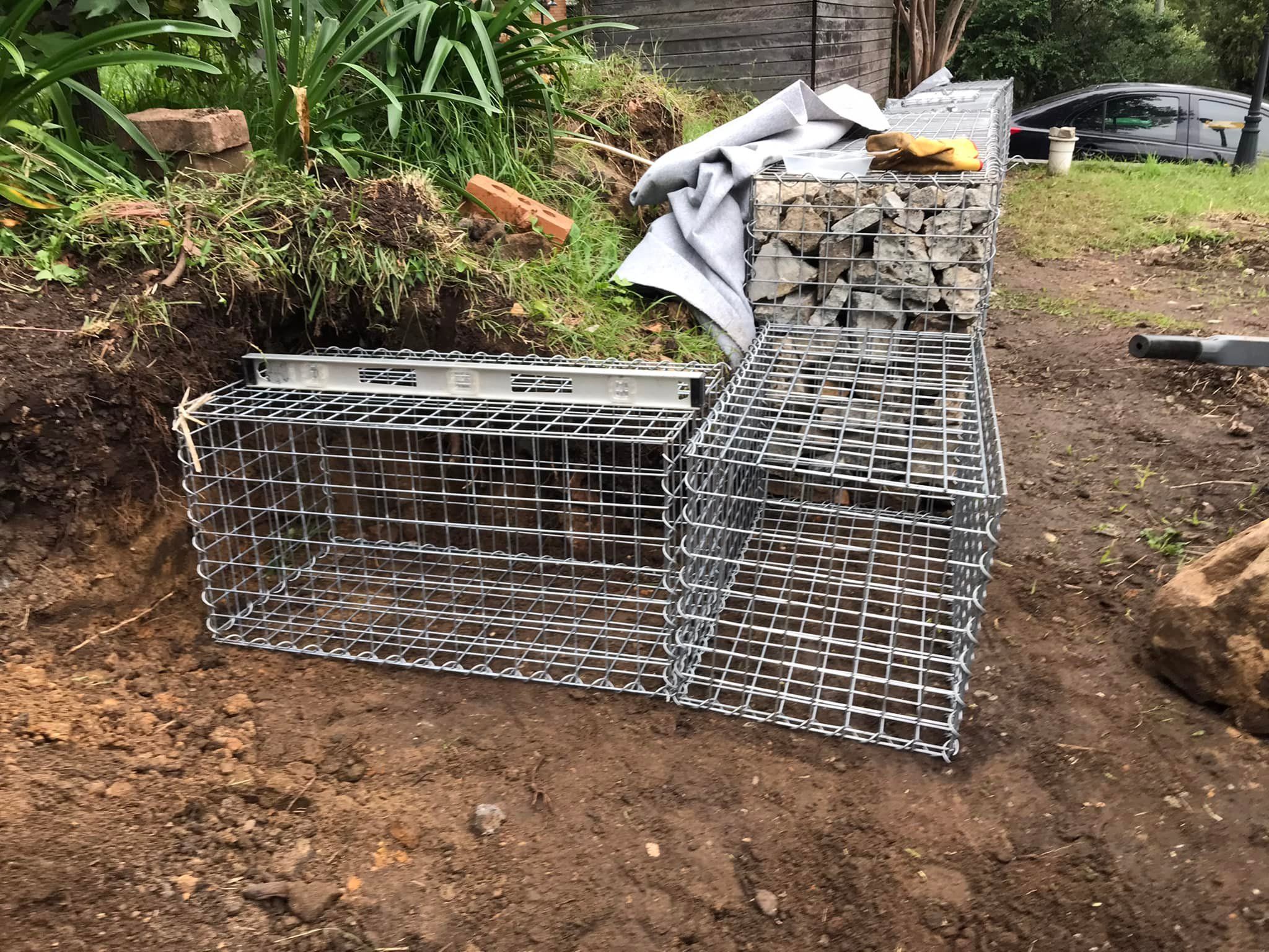 Front corner gabion wall | Bunnings Workshop community