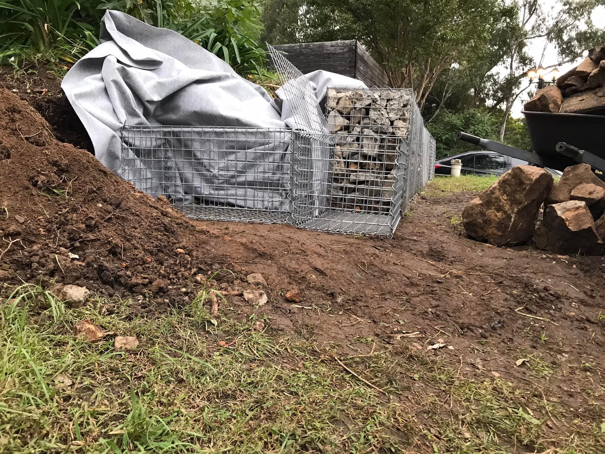 Front corner gabion wall | Bunnings Workshop community