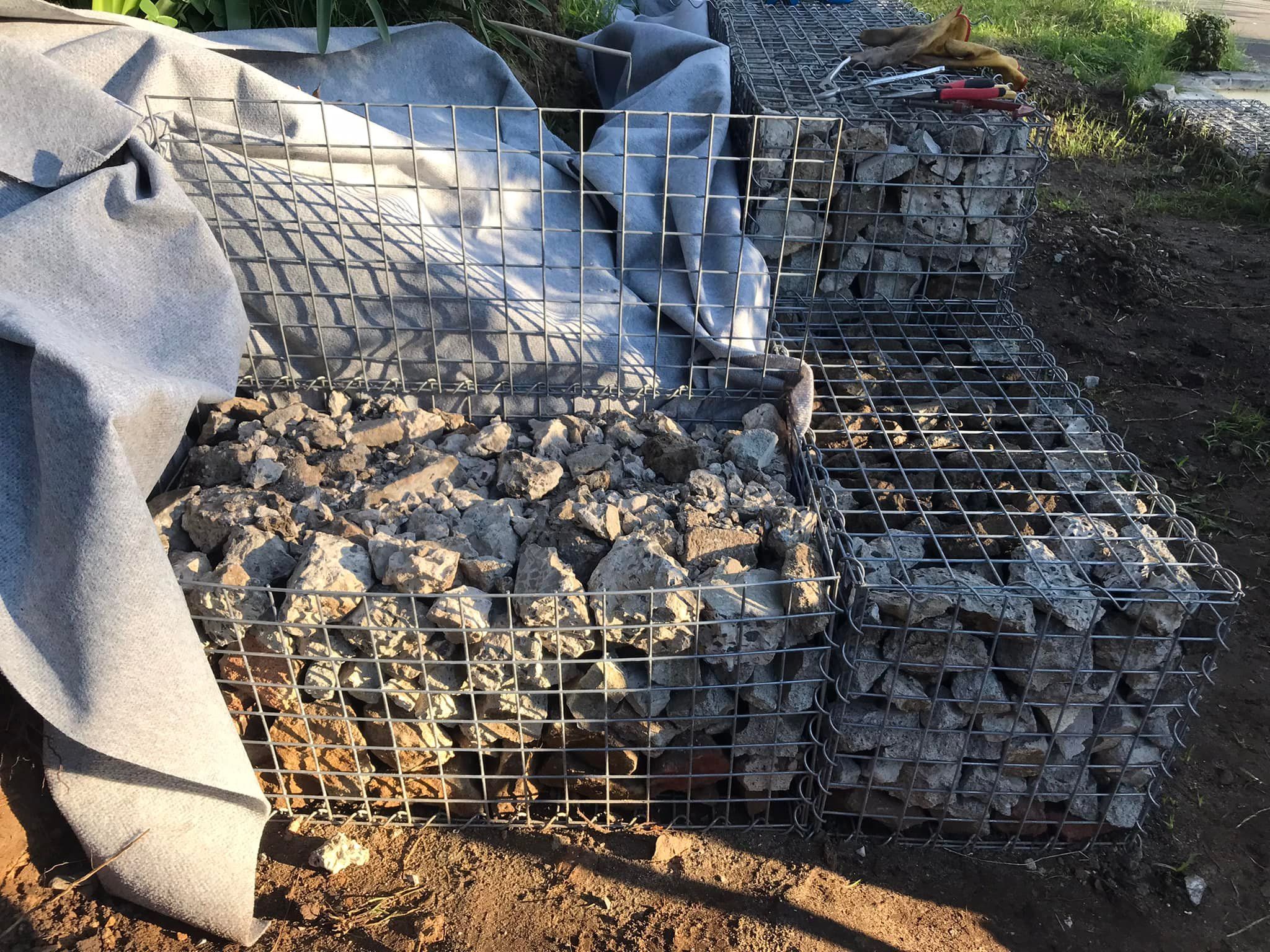 Front corner gabion wall | Bunnings Workshop community