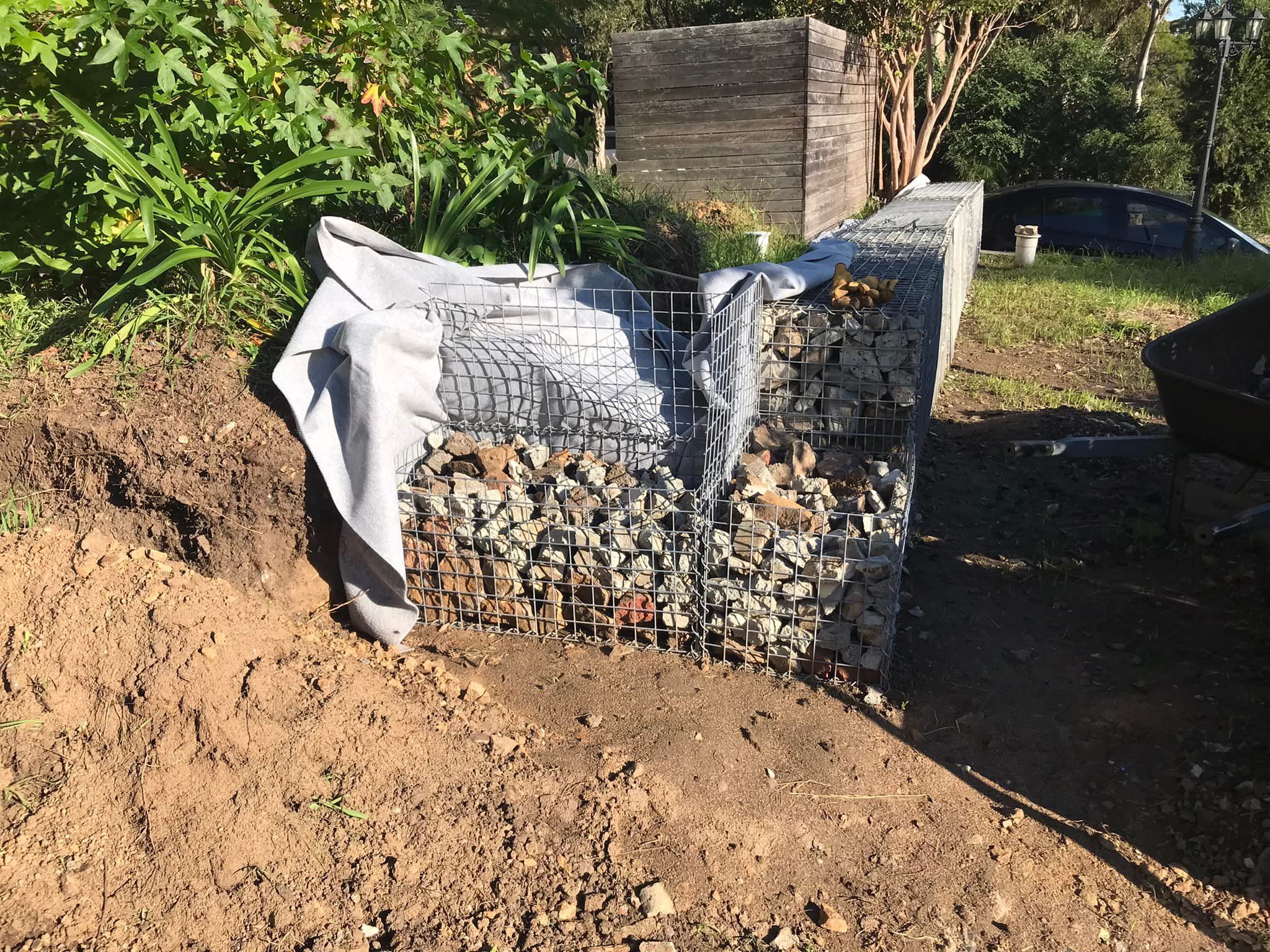 Front corner gabion wall | Bunnings Workshop community