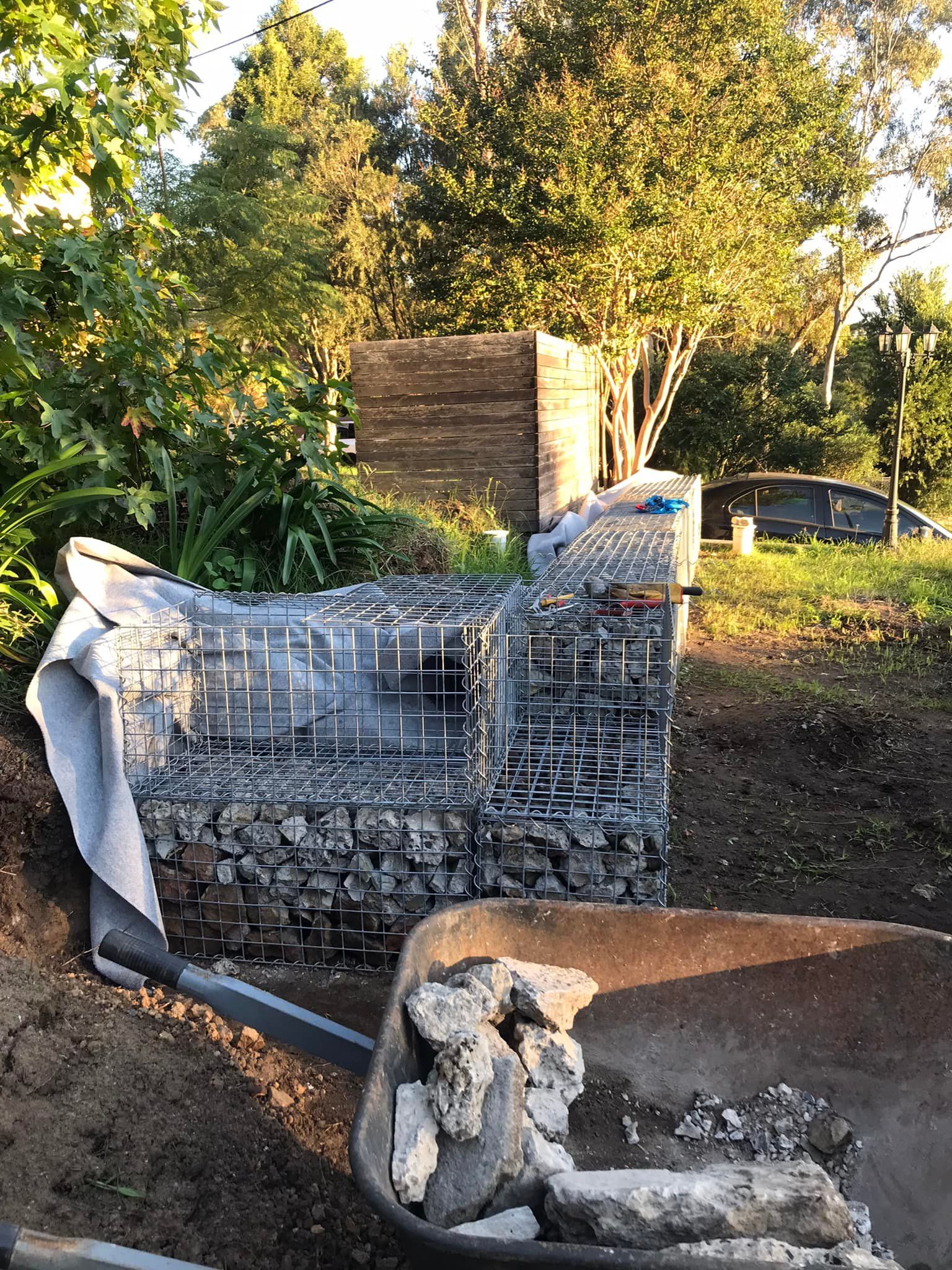 Front corner gabion wall | Bunnings Workshop community