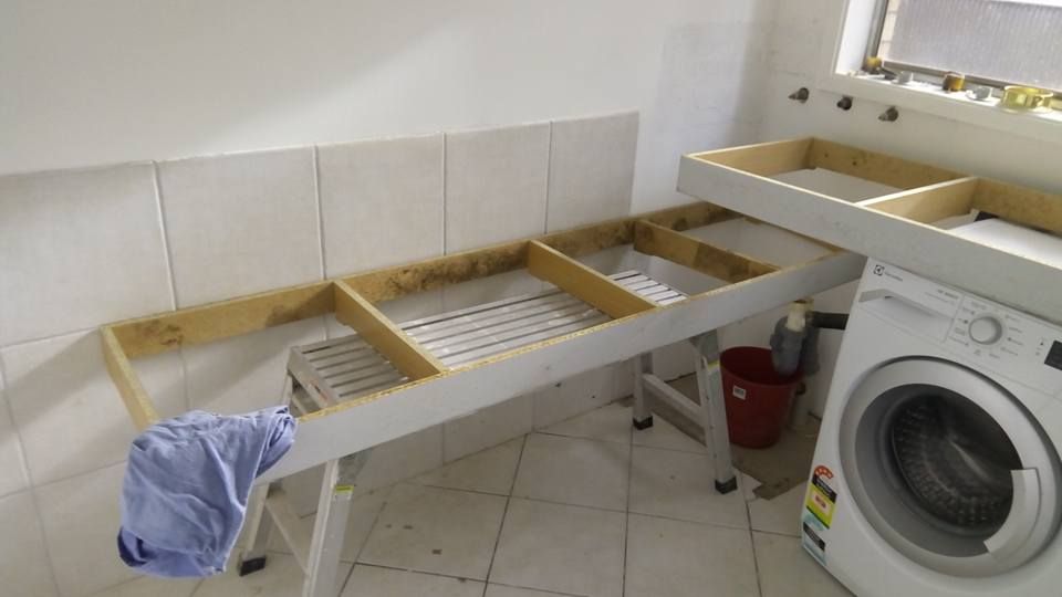Laundry makeover with timber benchtop | Bunnings Workshop community