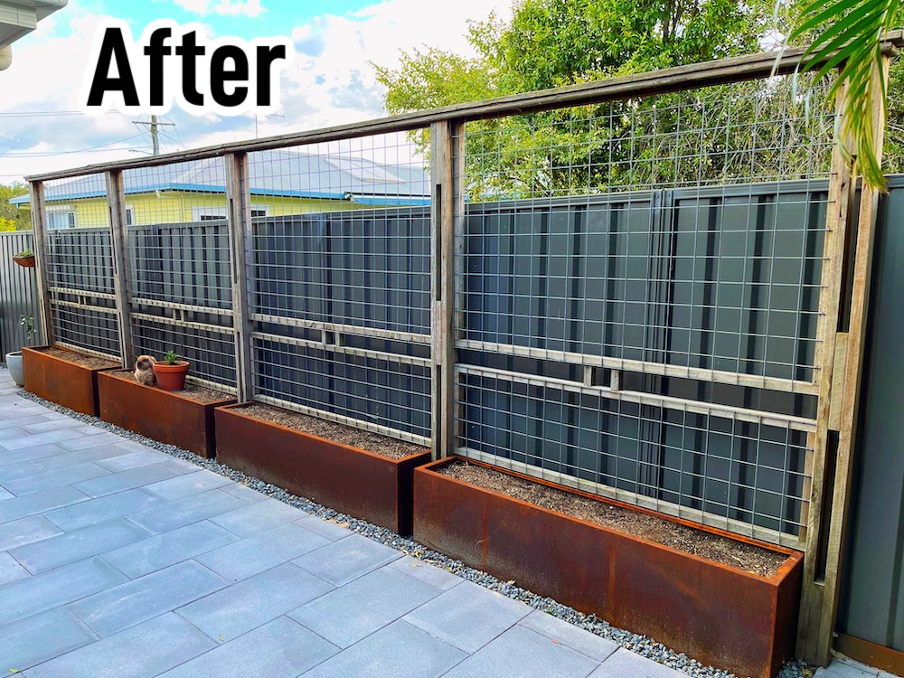 Recycled hardwood and trellis fence with... | Bunnings Workshop community