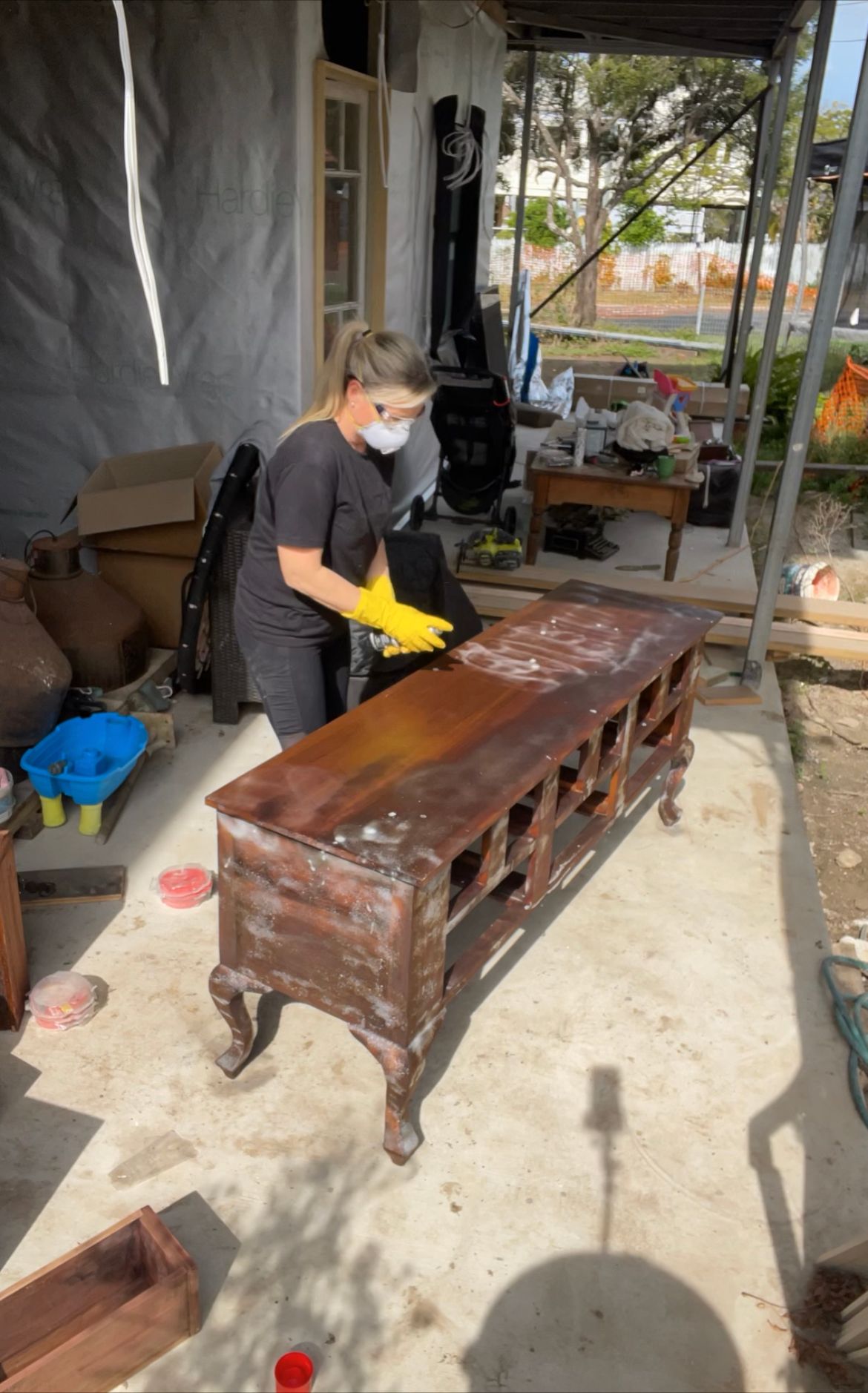 Upcycled cabinet into bathroom vanity | Bunnings Workshop community