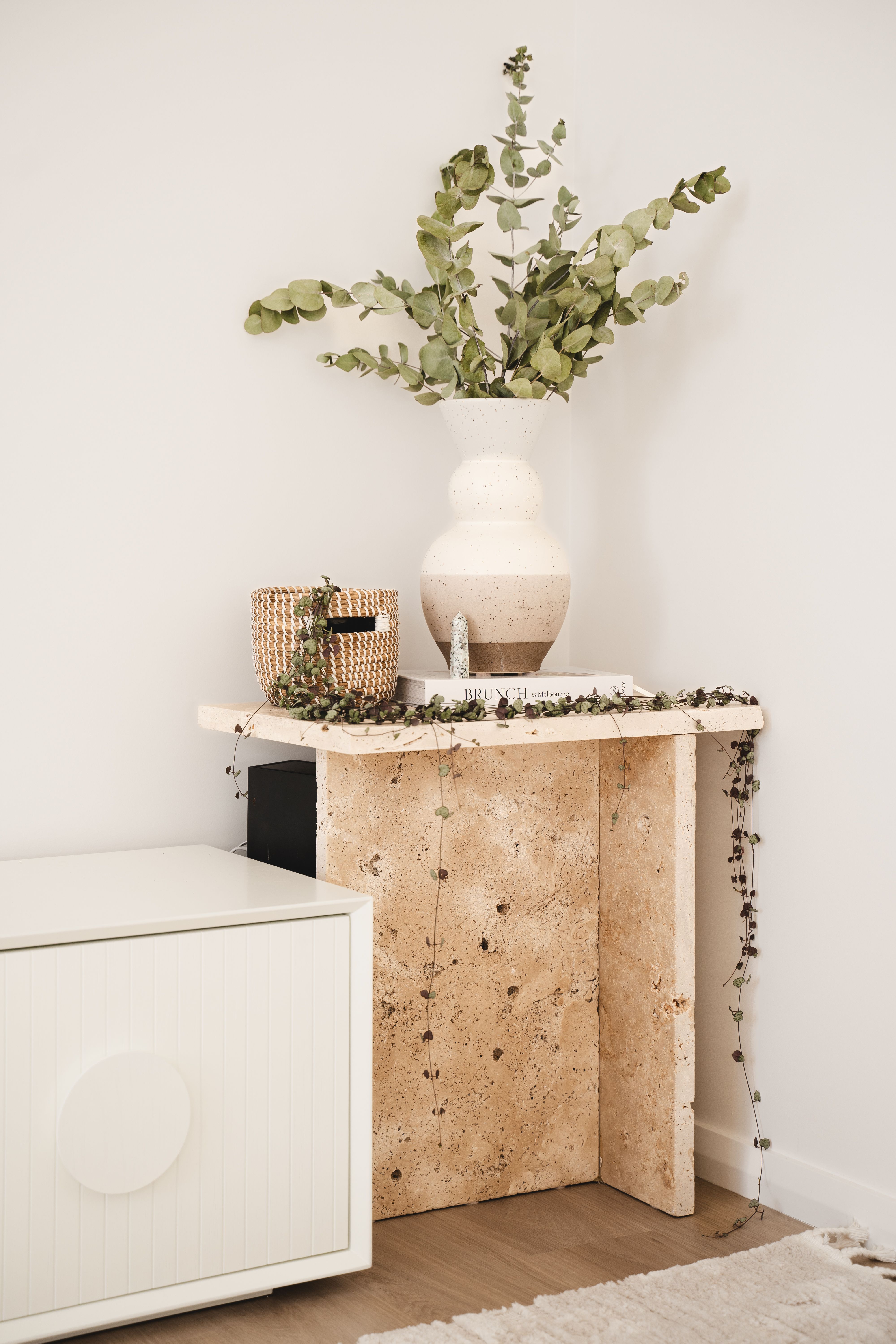 Travertine side table | Bunnings Workshop community