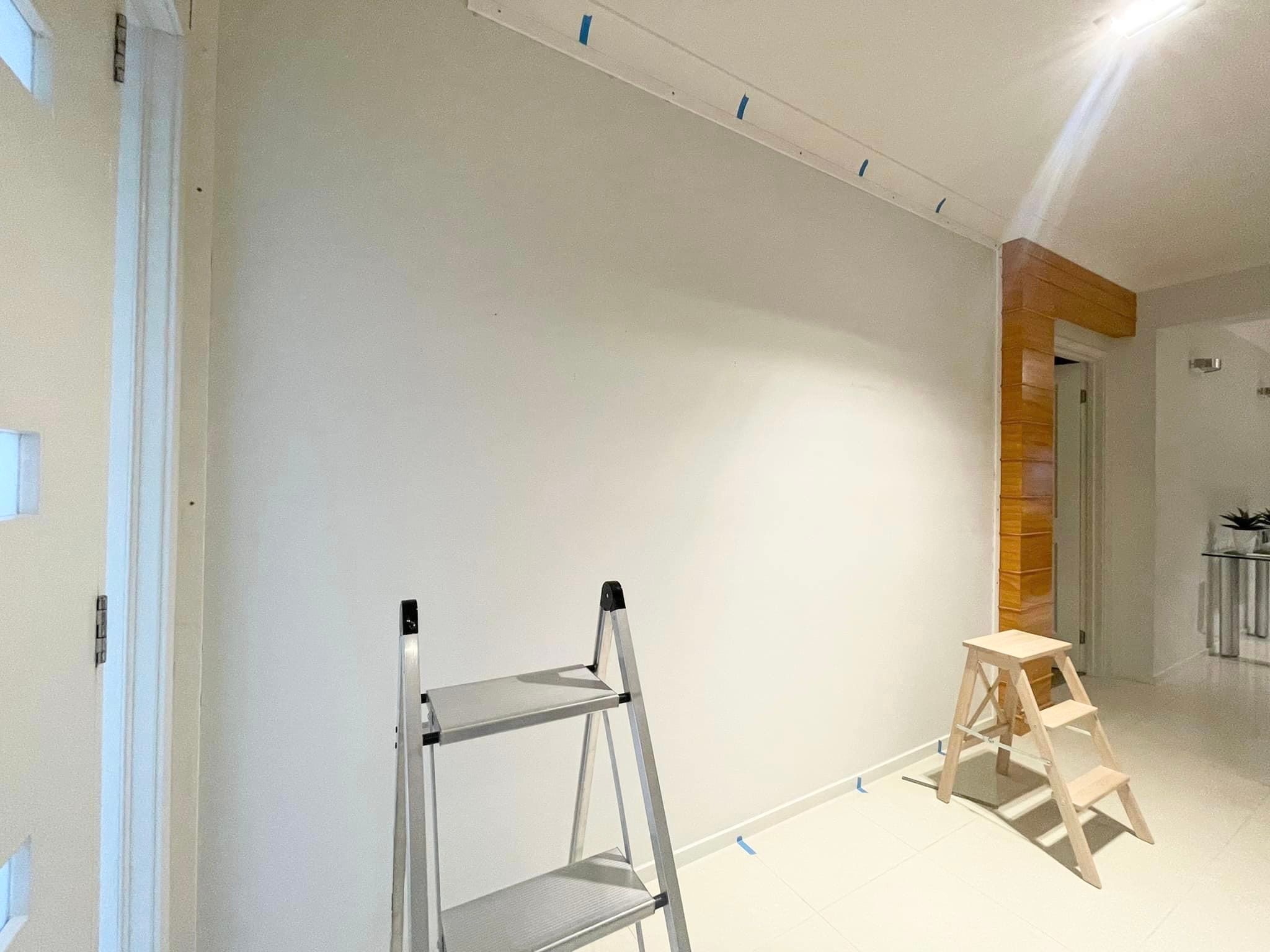 Entry feature walls with storage nook be... | Bunnings Workshop community