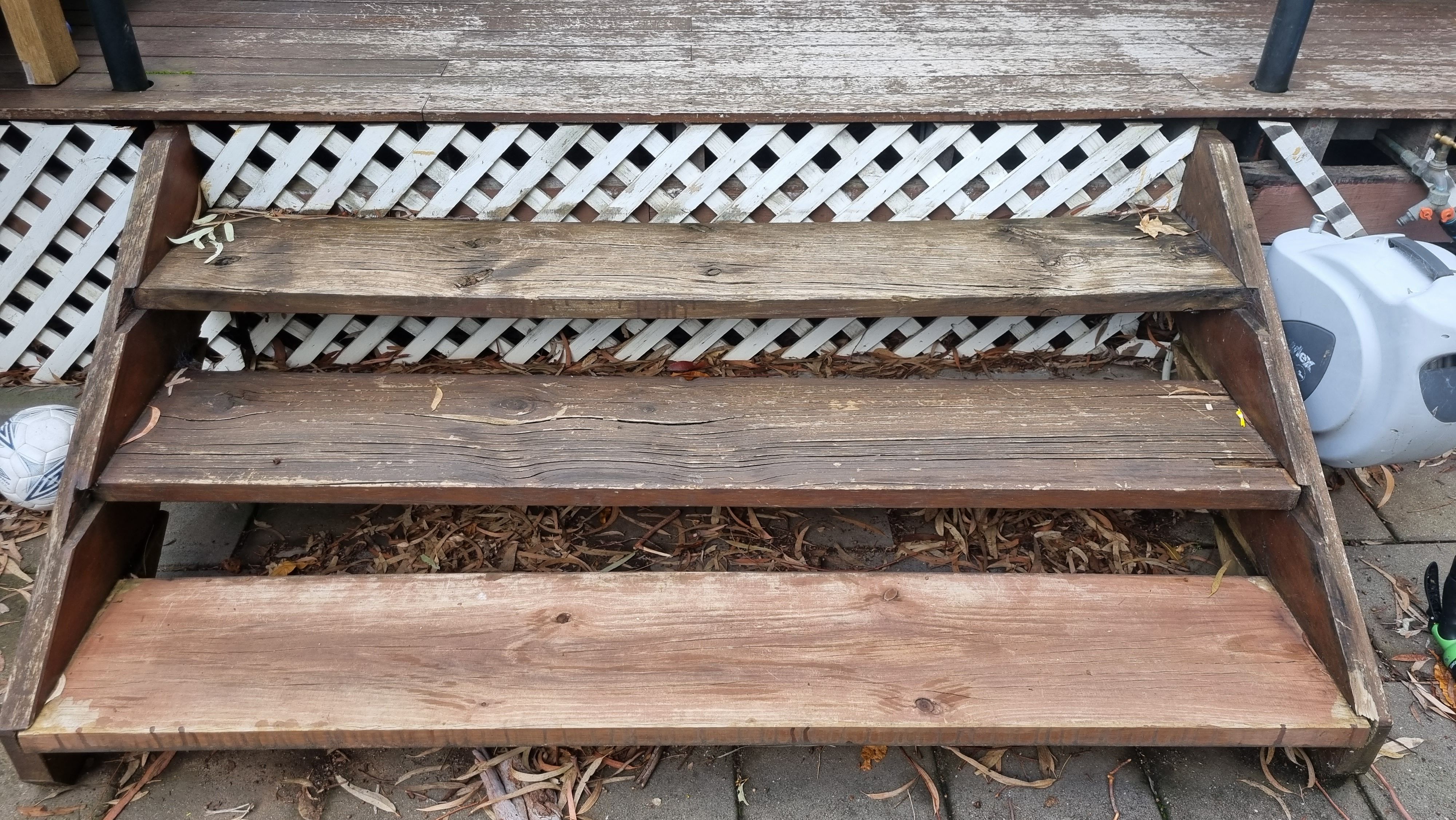How to maintain these wooden steps? | Bunnings Workshop community