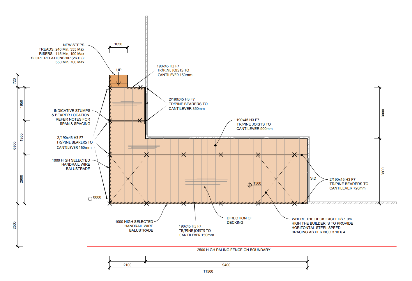 How to attach double 190x45 bearers to p... | Bunnings Workshop community