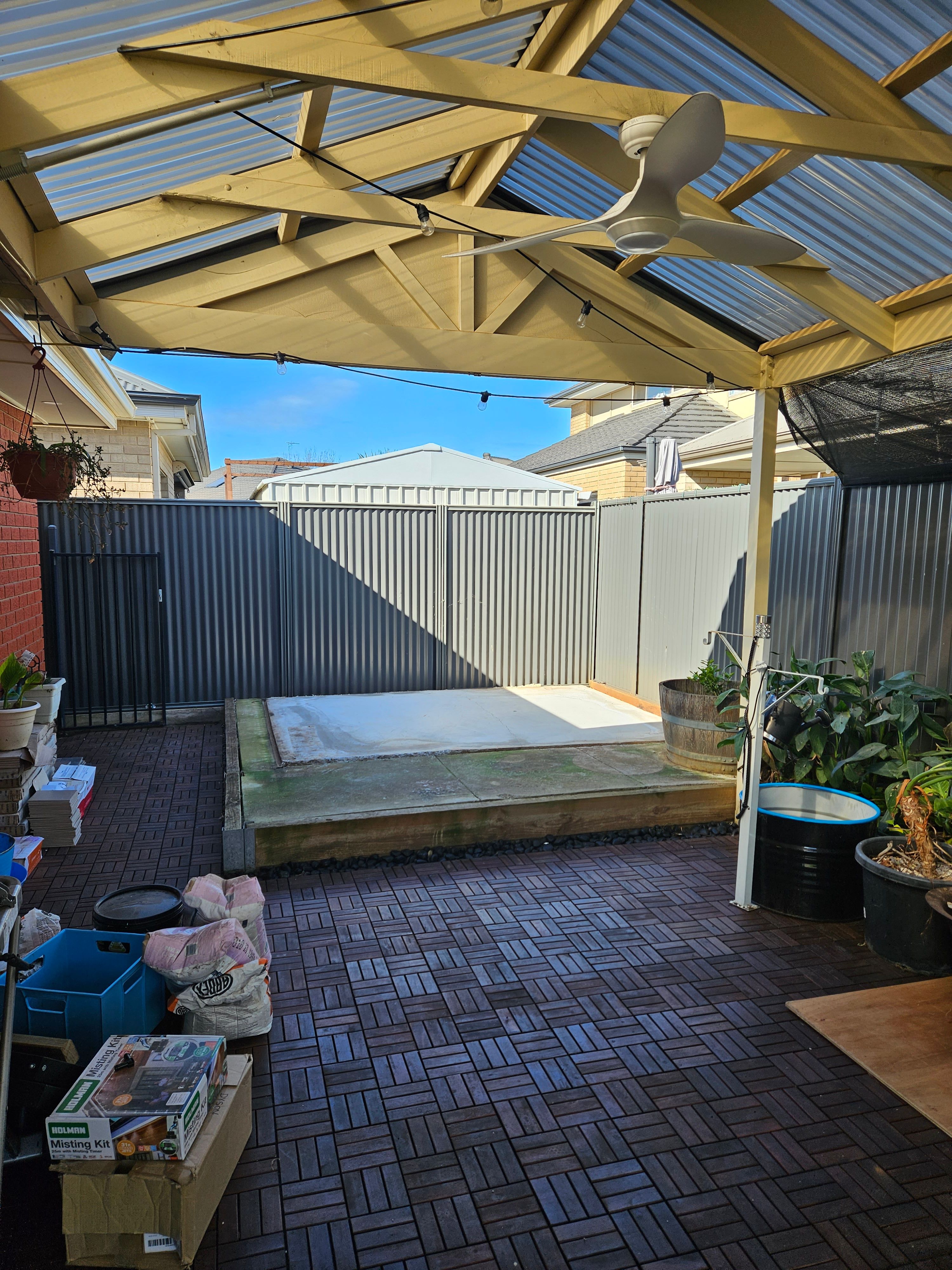 Outdoor entertaining area with fire pit | Bunnings Workshop community
