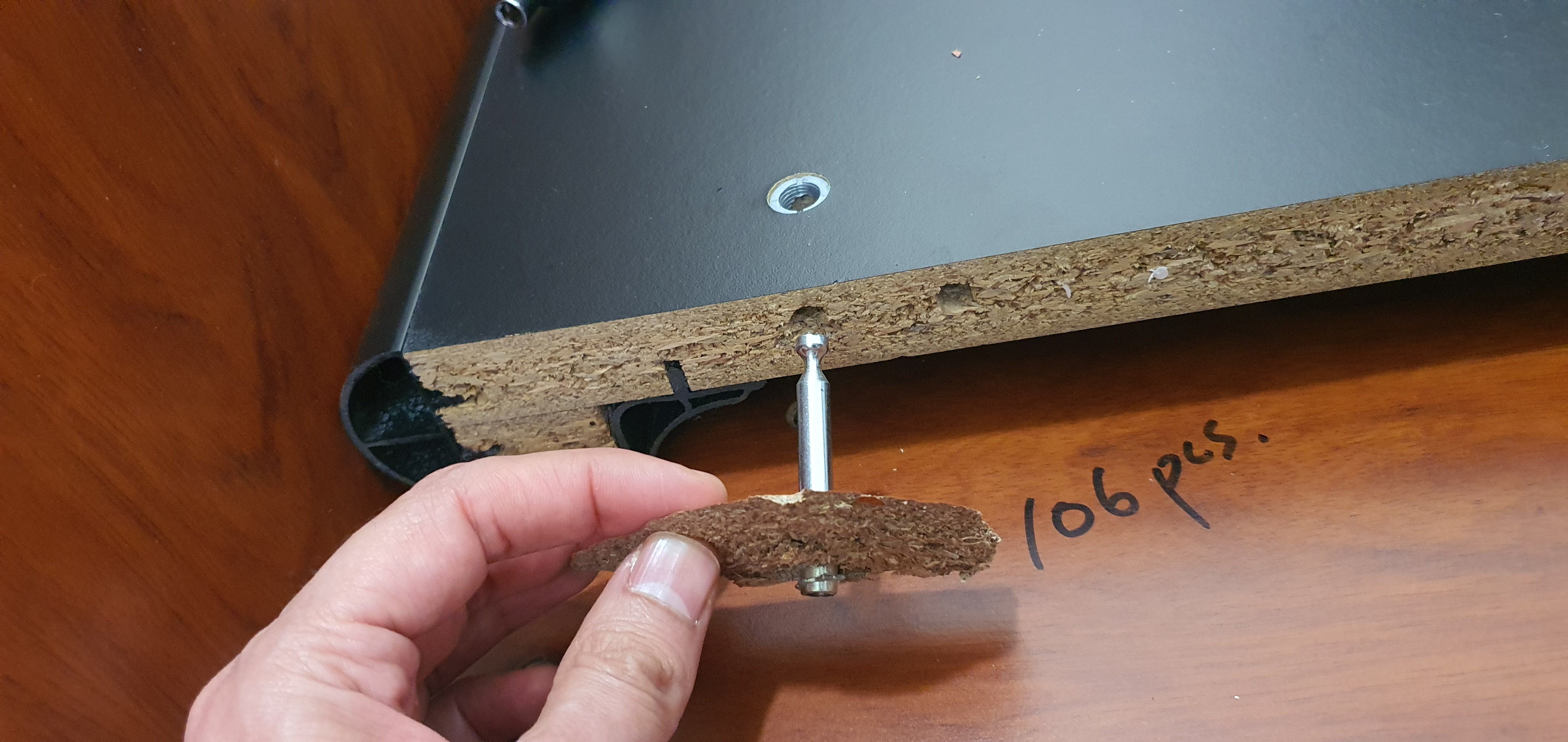 How to fix particleboard table leg? | Bunnings Workshop community