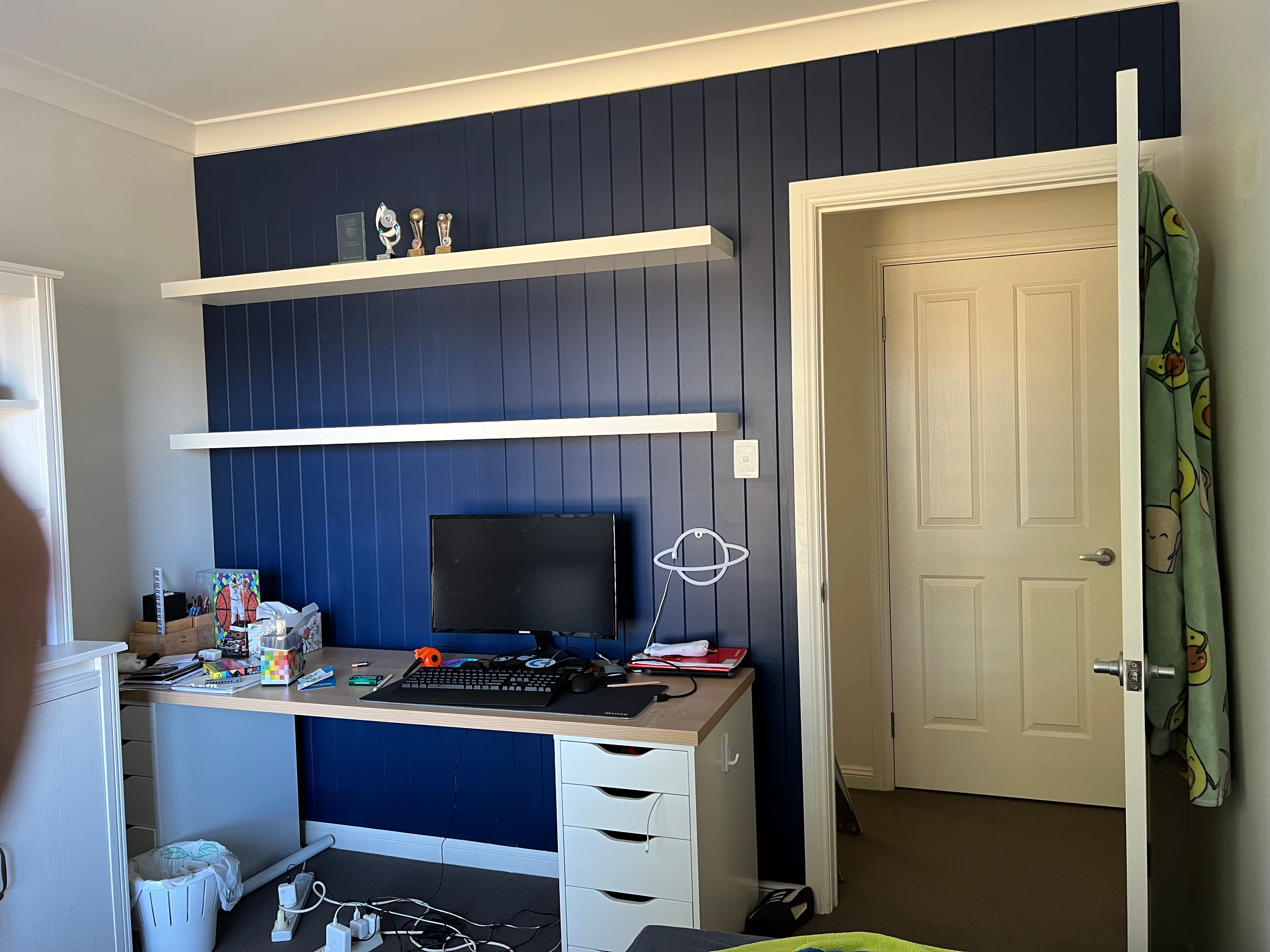 Home office update with VJ panelling | Bunnings Workshop community