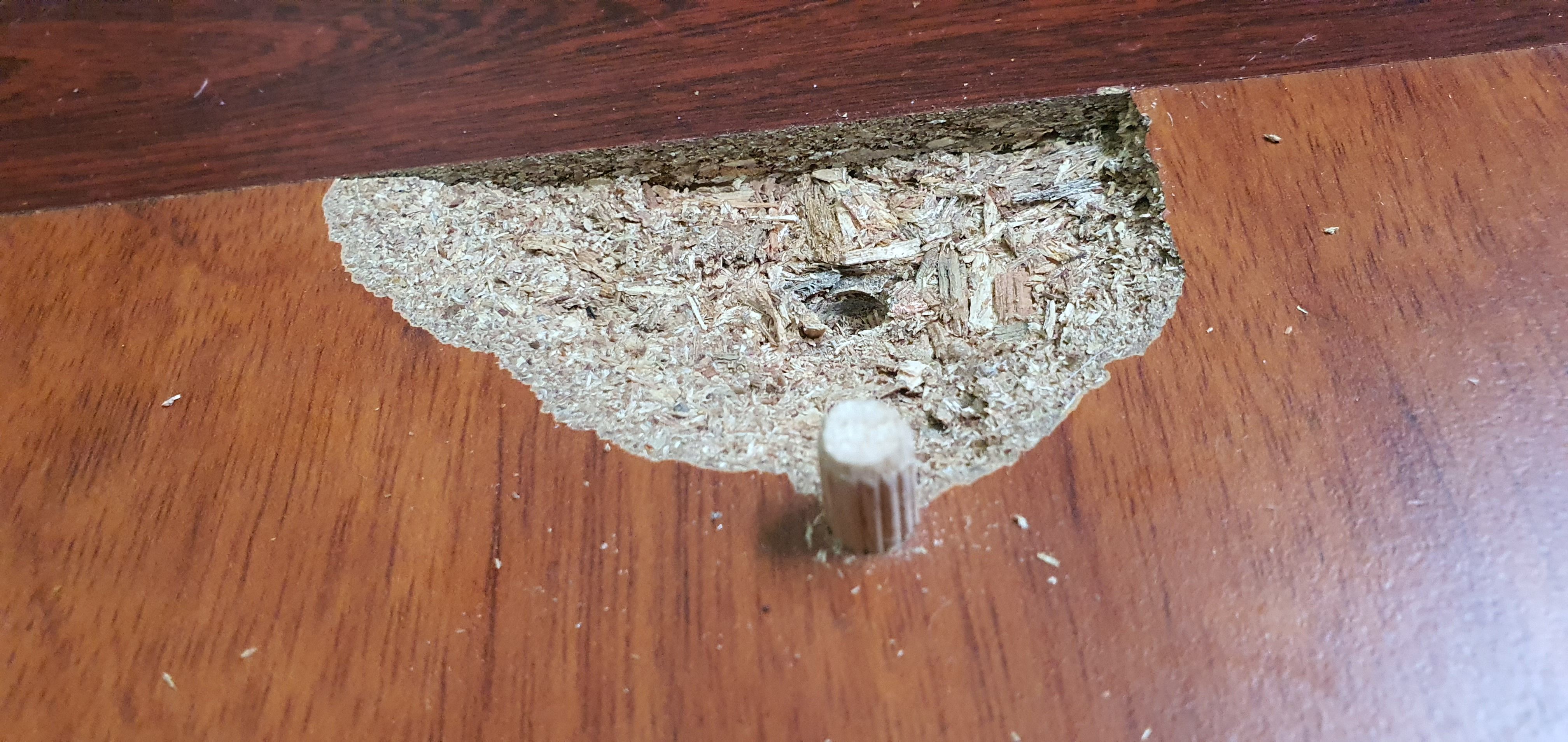 How to fix particleboard table leg? | Bunnings Workshop community