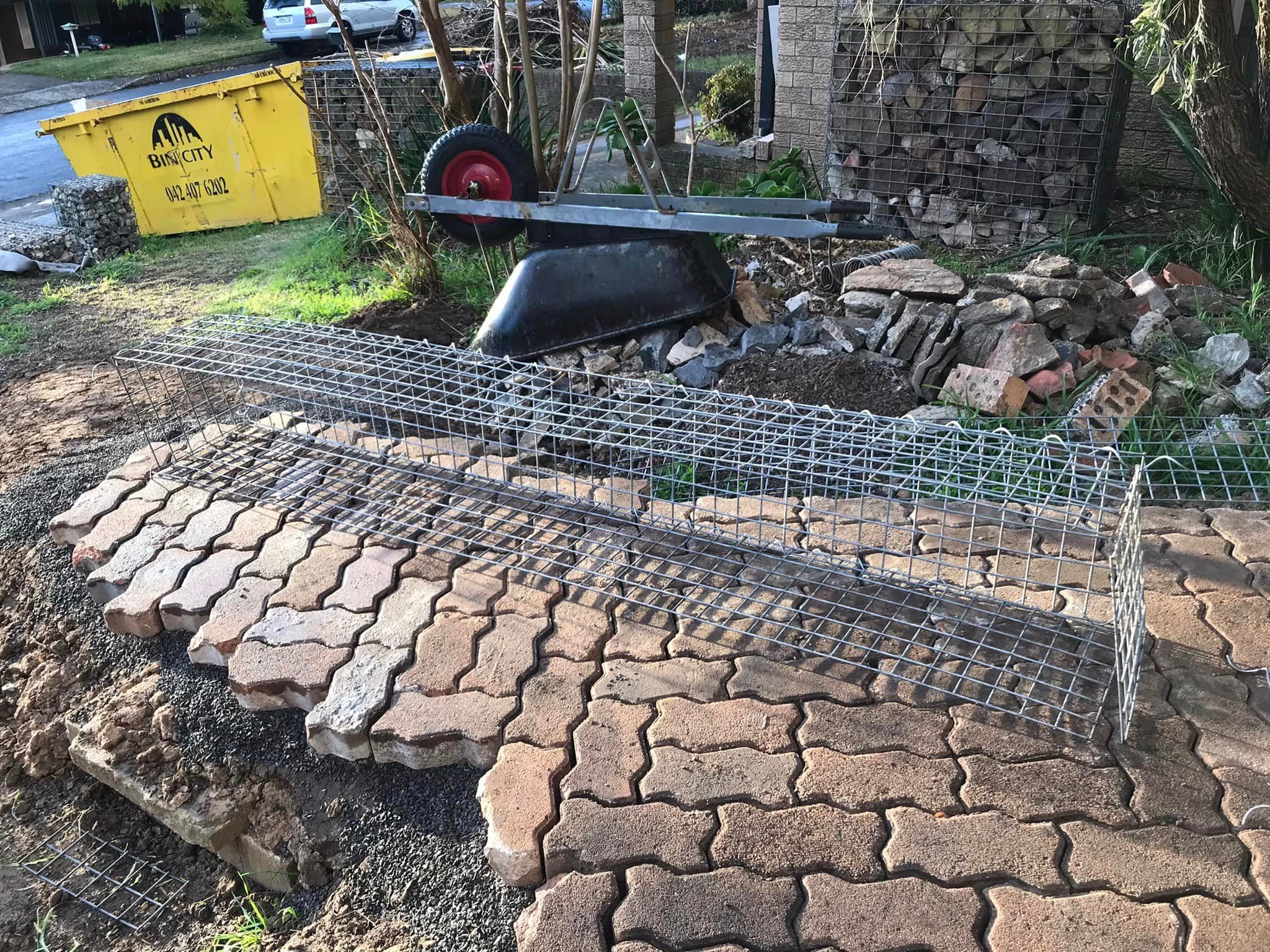 Gabion wall for front pathway | Bunnings Workshop community