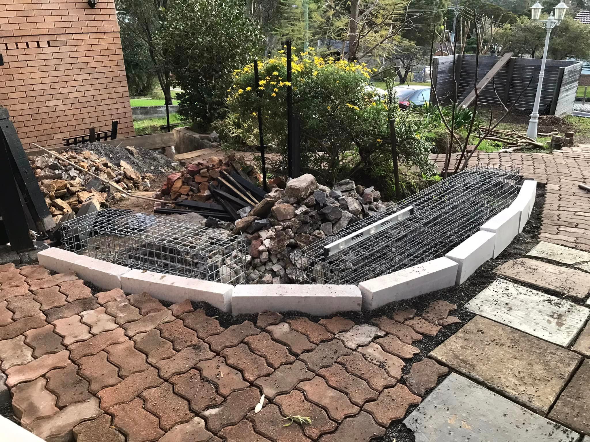 Gabion wall for front pathway | Bunnings Workshop community