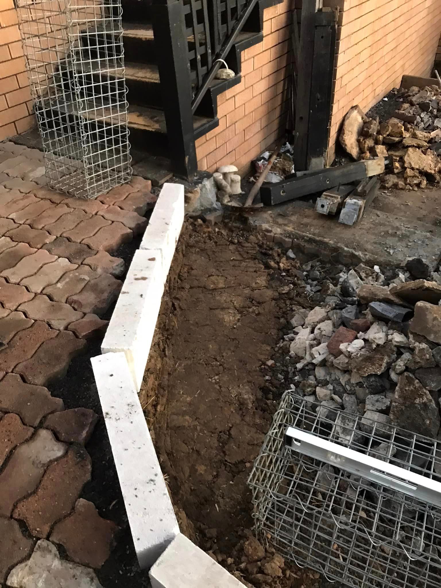 Gabion wall for front pathway | Bunnings Workshop community