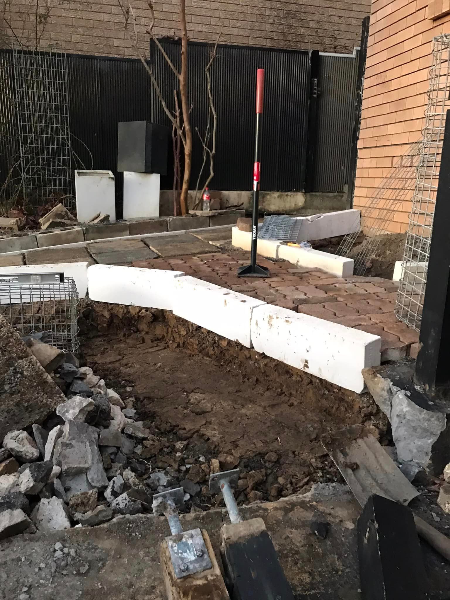 Gabion wall for front pathway | Bunnings Workshop community