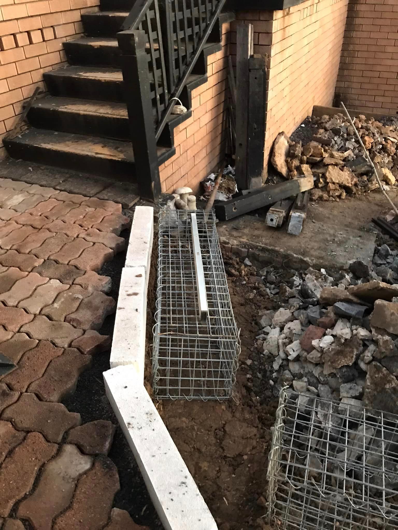 Gabion wall for front pathway | Bunnings Workshop community