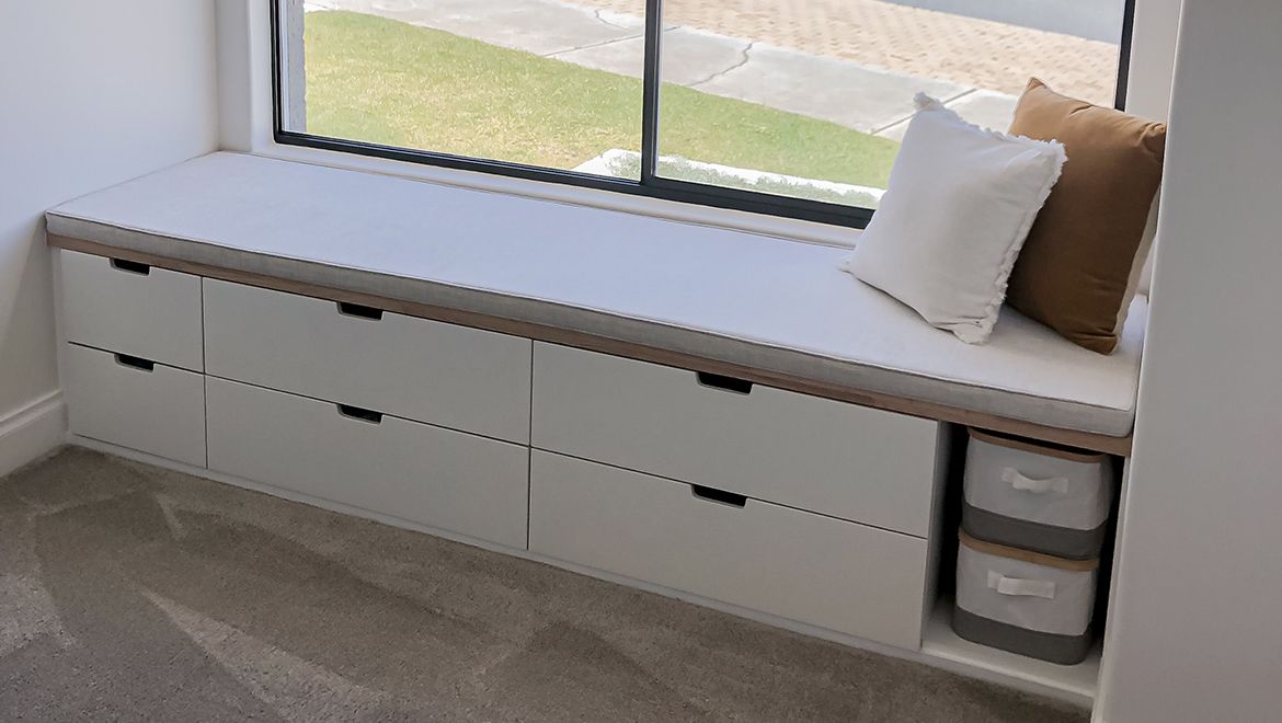 Custom-built window seat with storage | Bunnings Workshop community